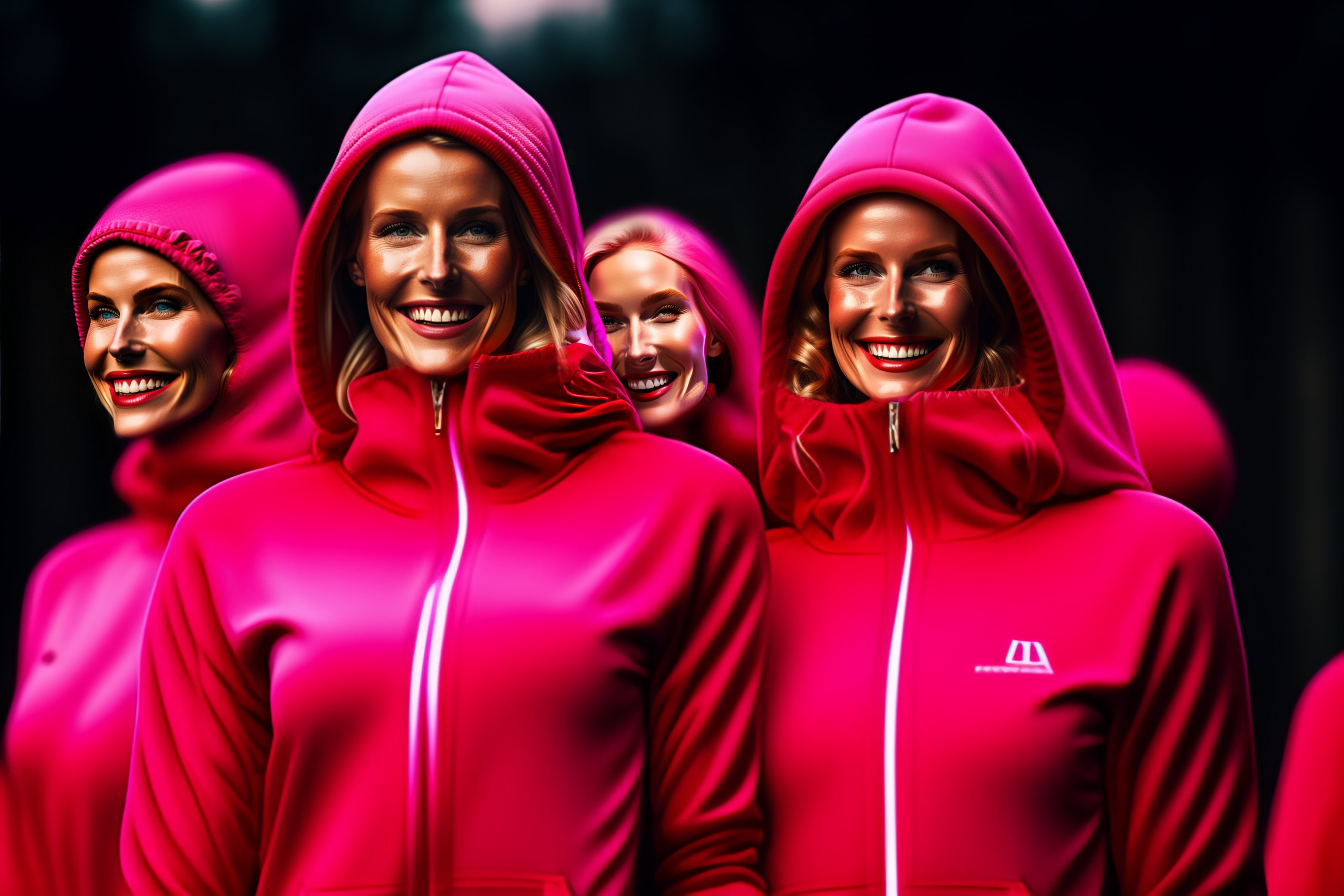 Lexica - Group of laughing Scandinavian supermodels dancing at ...