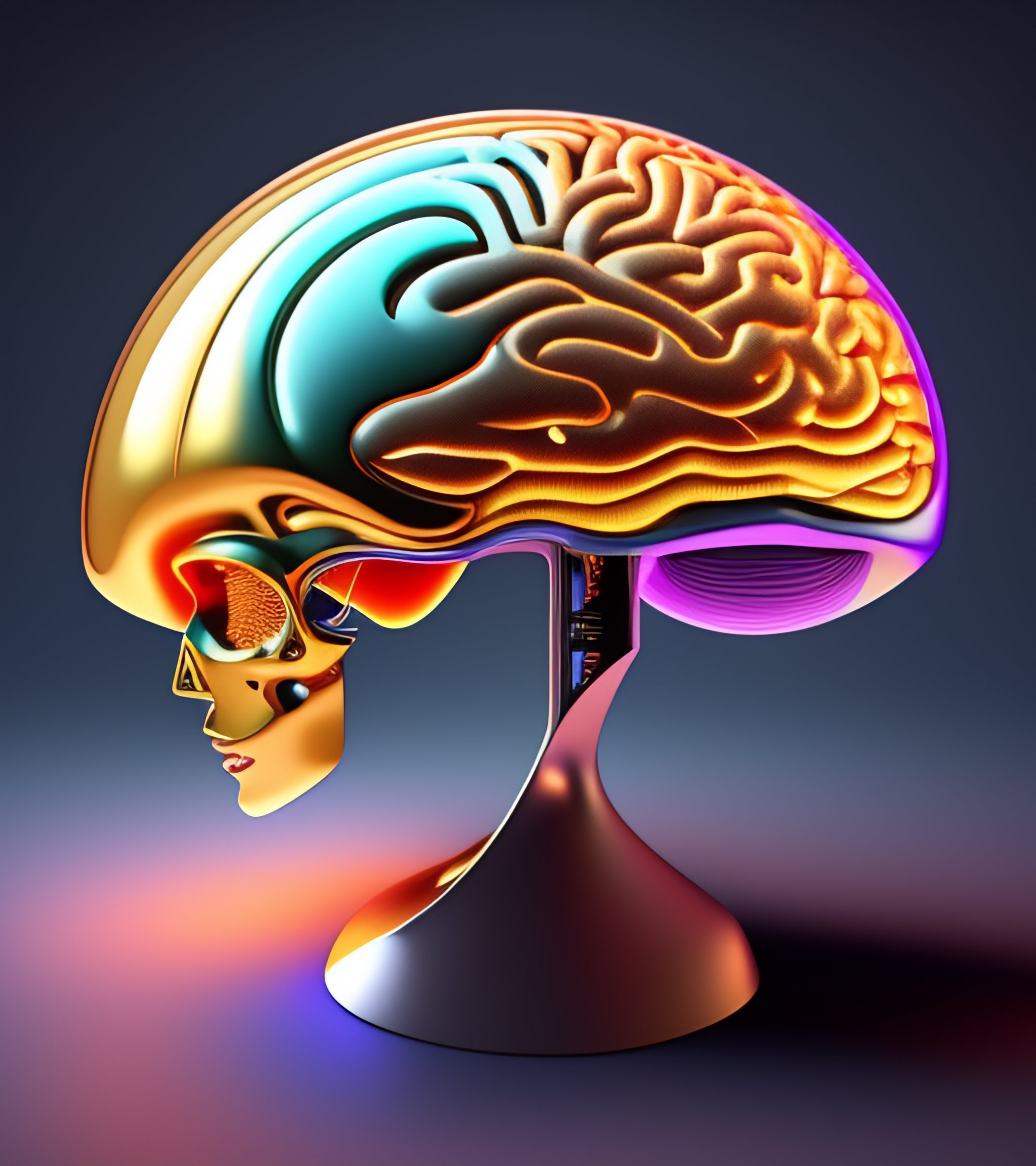 Lexica - Artificial intelligence brain, hyper realistic