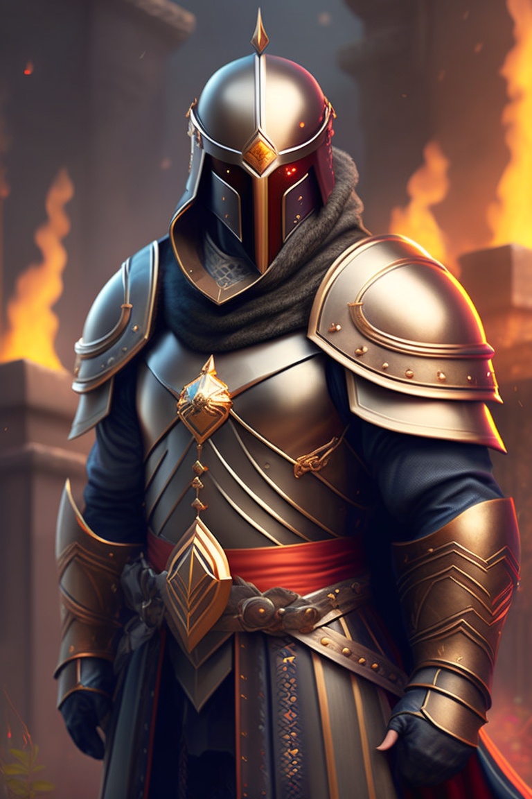 Lexica - Epic knight, with nice armor, yet inside he is sad, surrounded ...