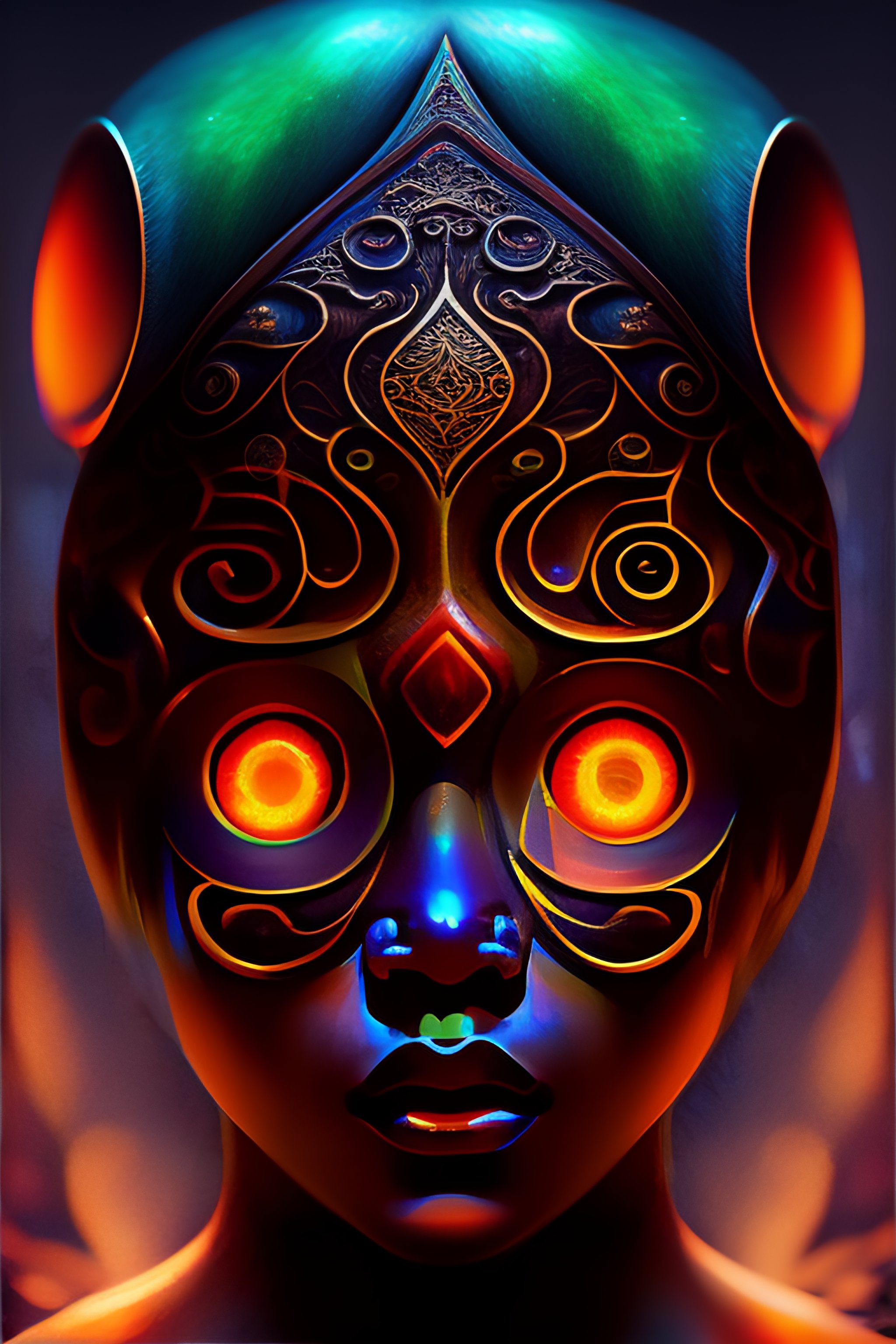 Lexica - Magic mushroom gnome third eye in the style of H.R. Giger