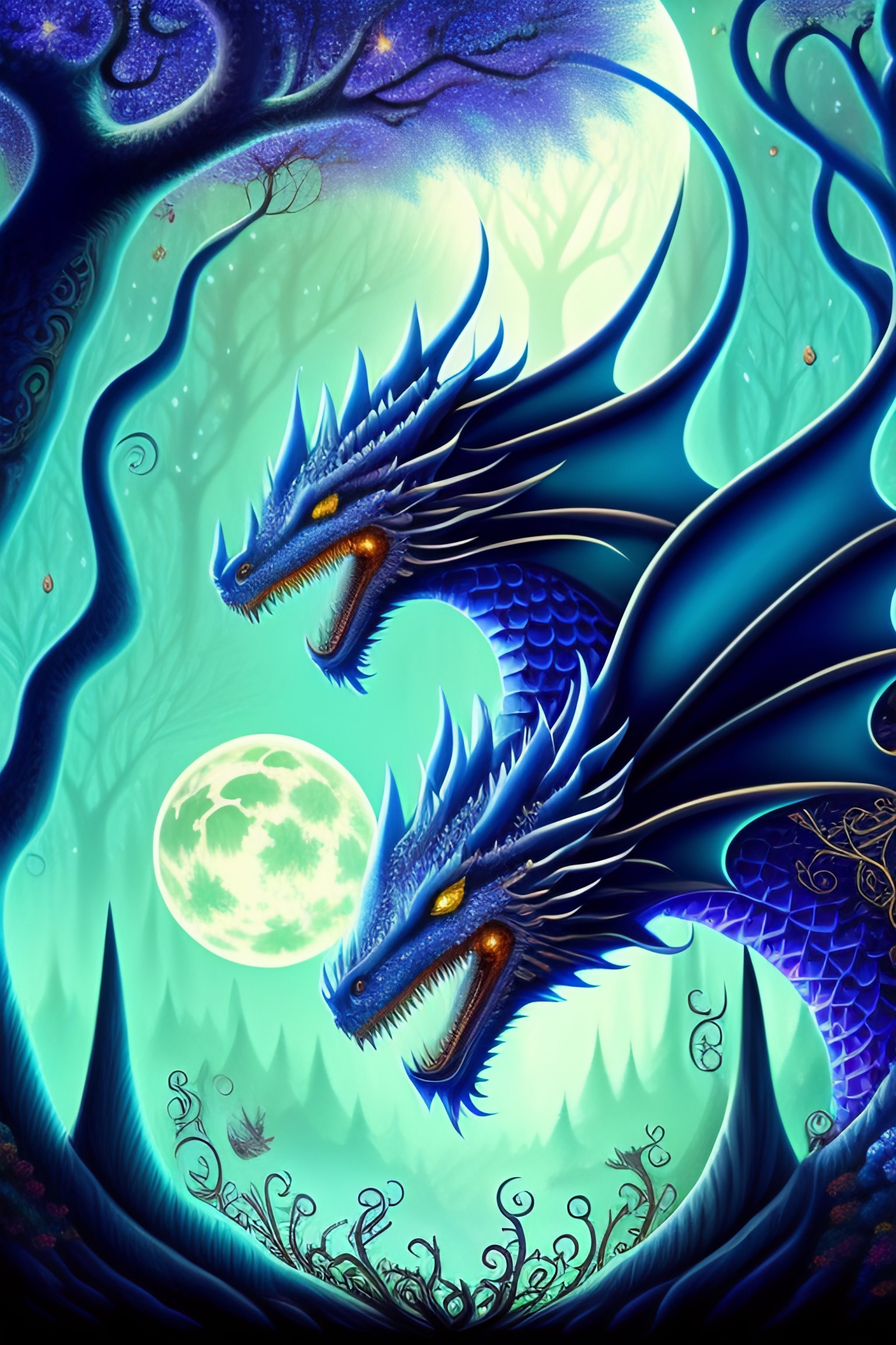 Lexica - Whimsical super-detailed surreal dragon with intricate ...