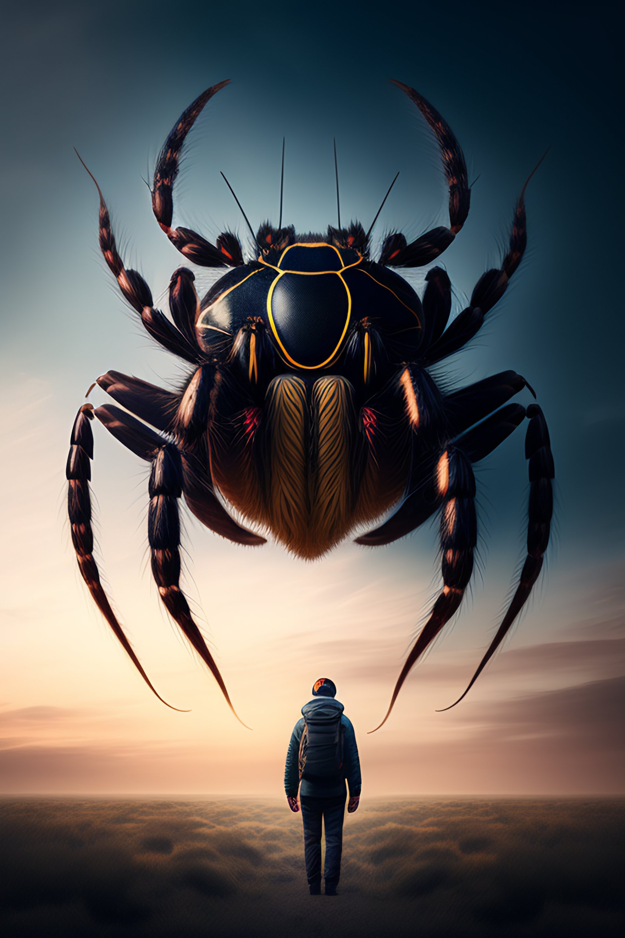 Lexica - Giant spider with human face