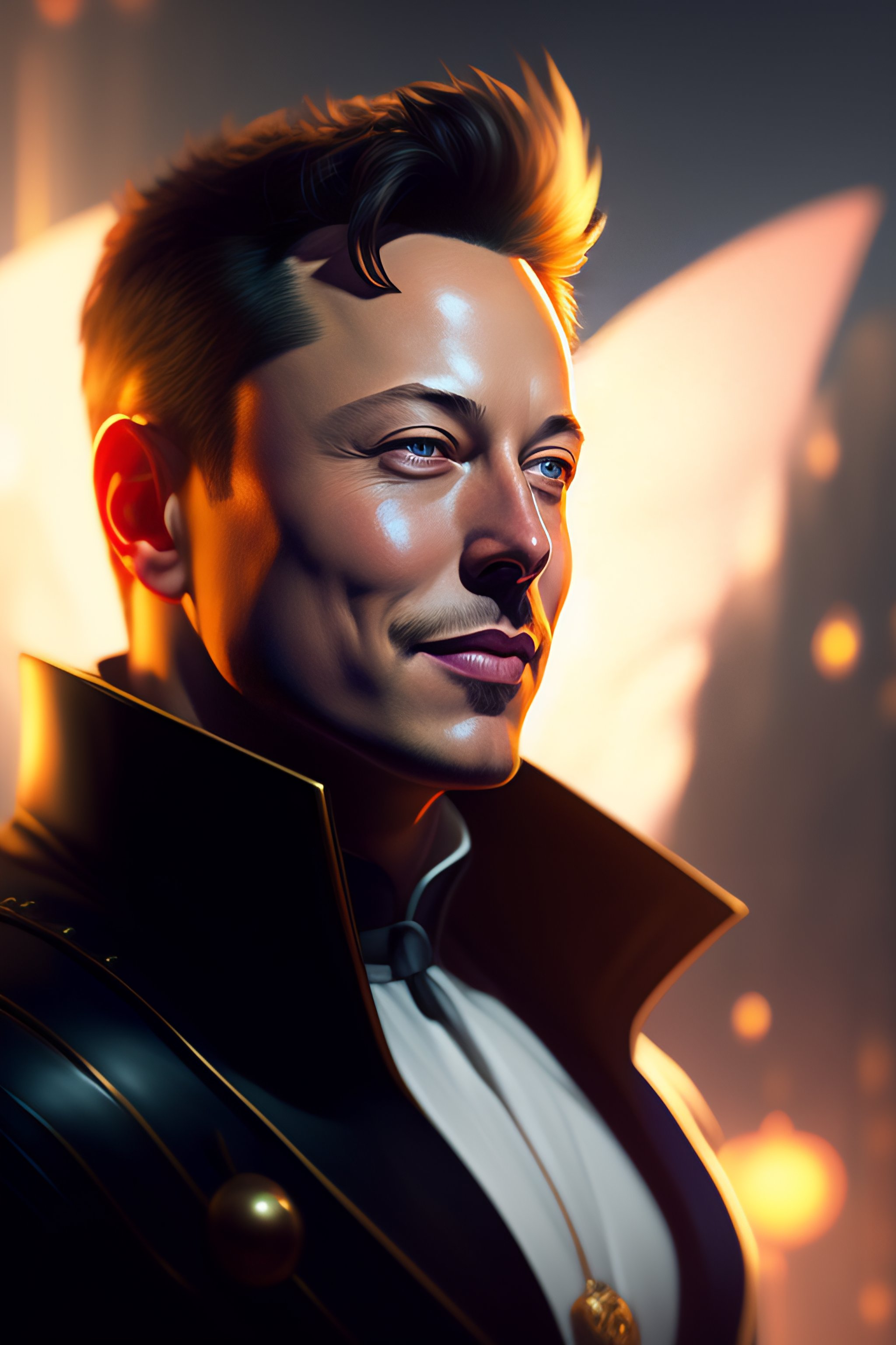 Lexica - Elon musk staring at the camera smirking and laughing, magic ...