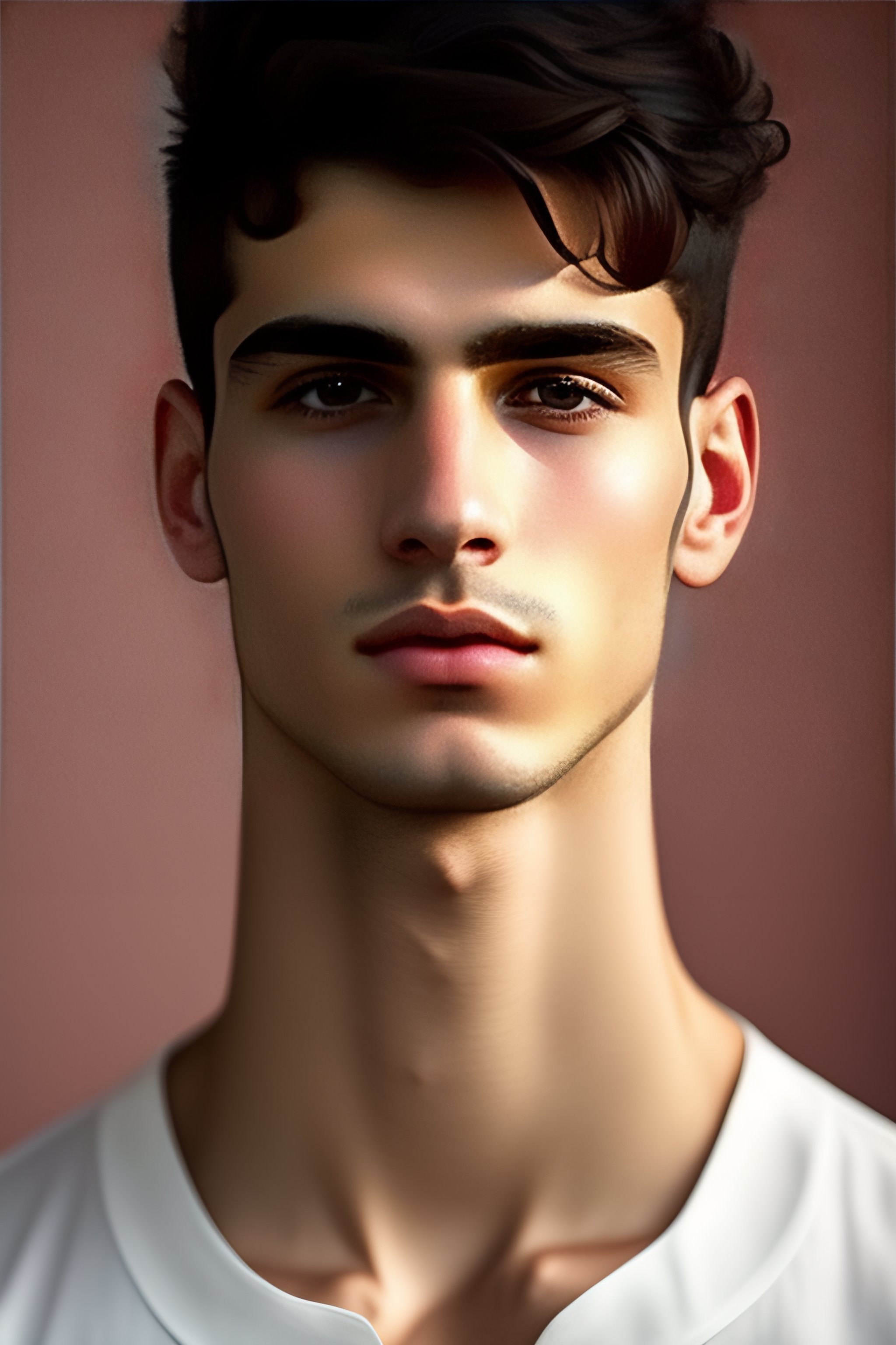 Lexica - Dark haired 22 years old young white turkish man has little ...