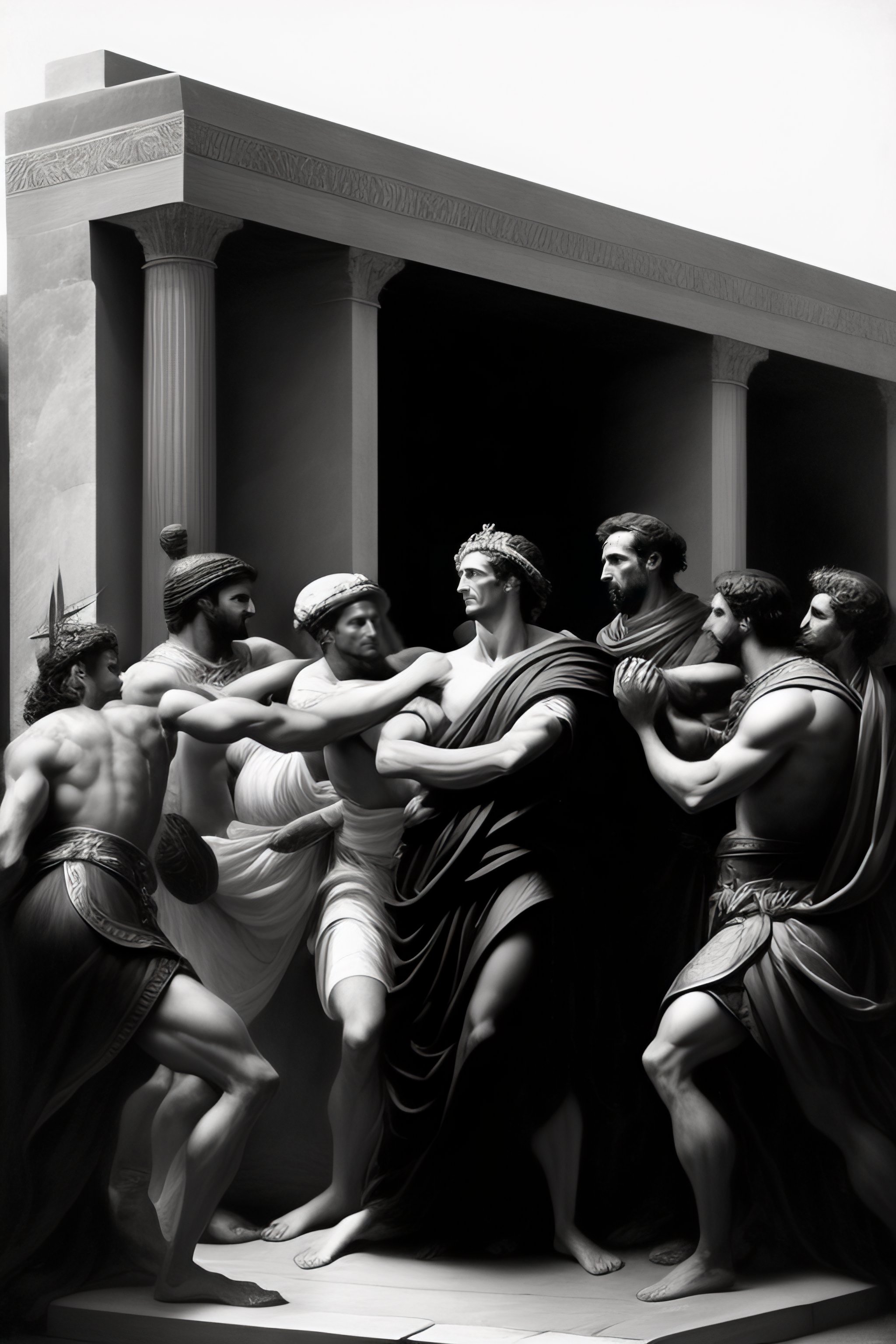 Lexica - Julius Caesar being stabbed to death with a knife in the back ...