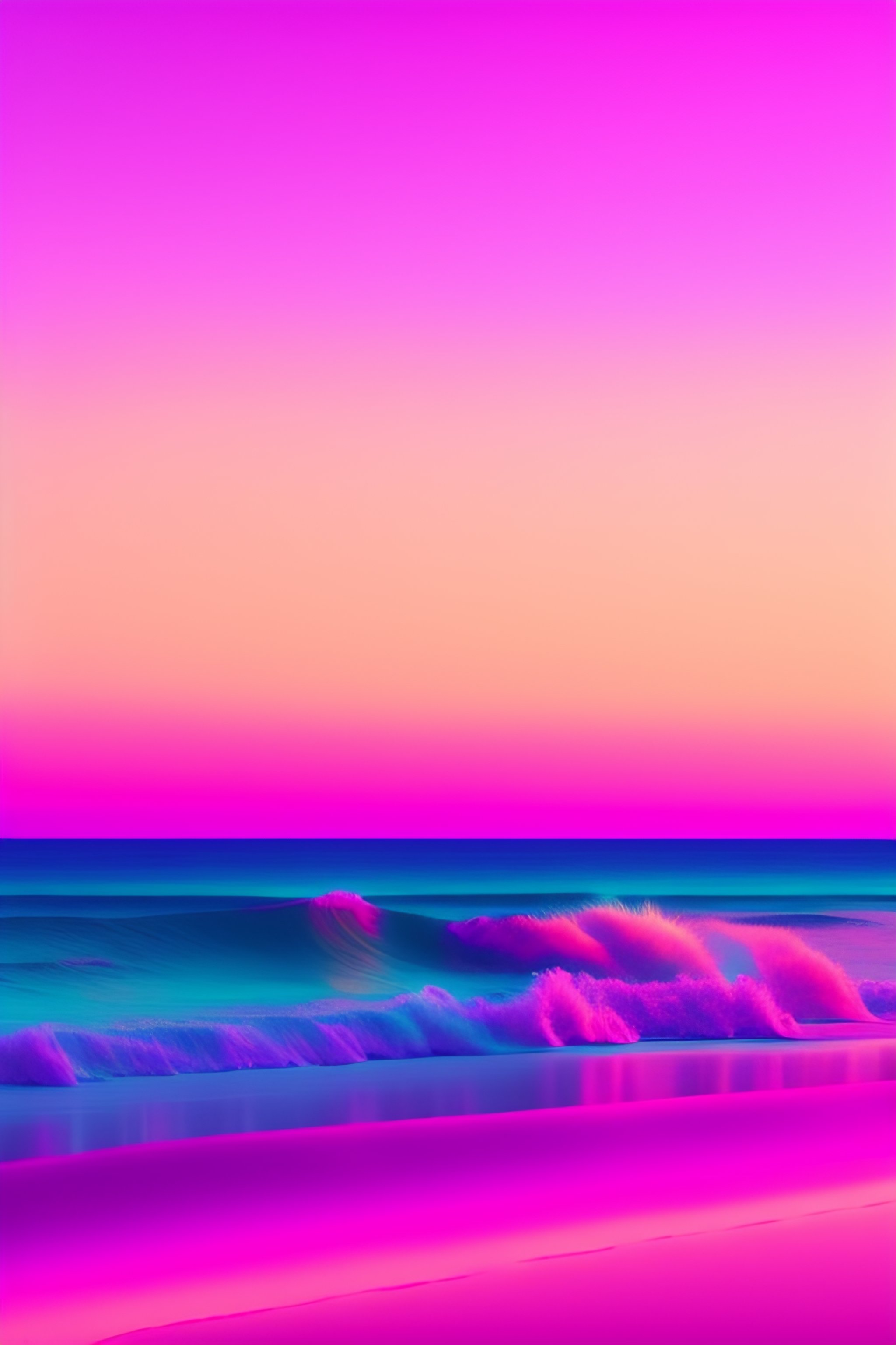 Lexica - Beautiful beach horizon view of the tropical pink ocean on an ...