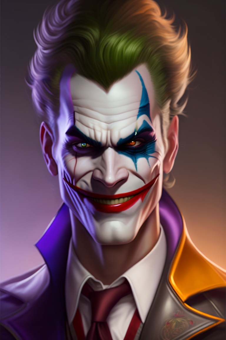 Lexica - A 25 year old joker, potrait realistic