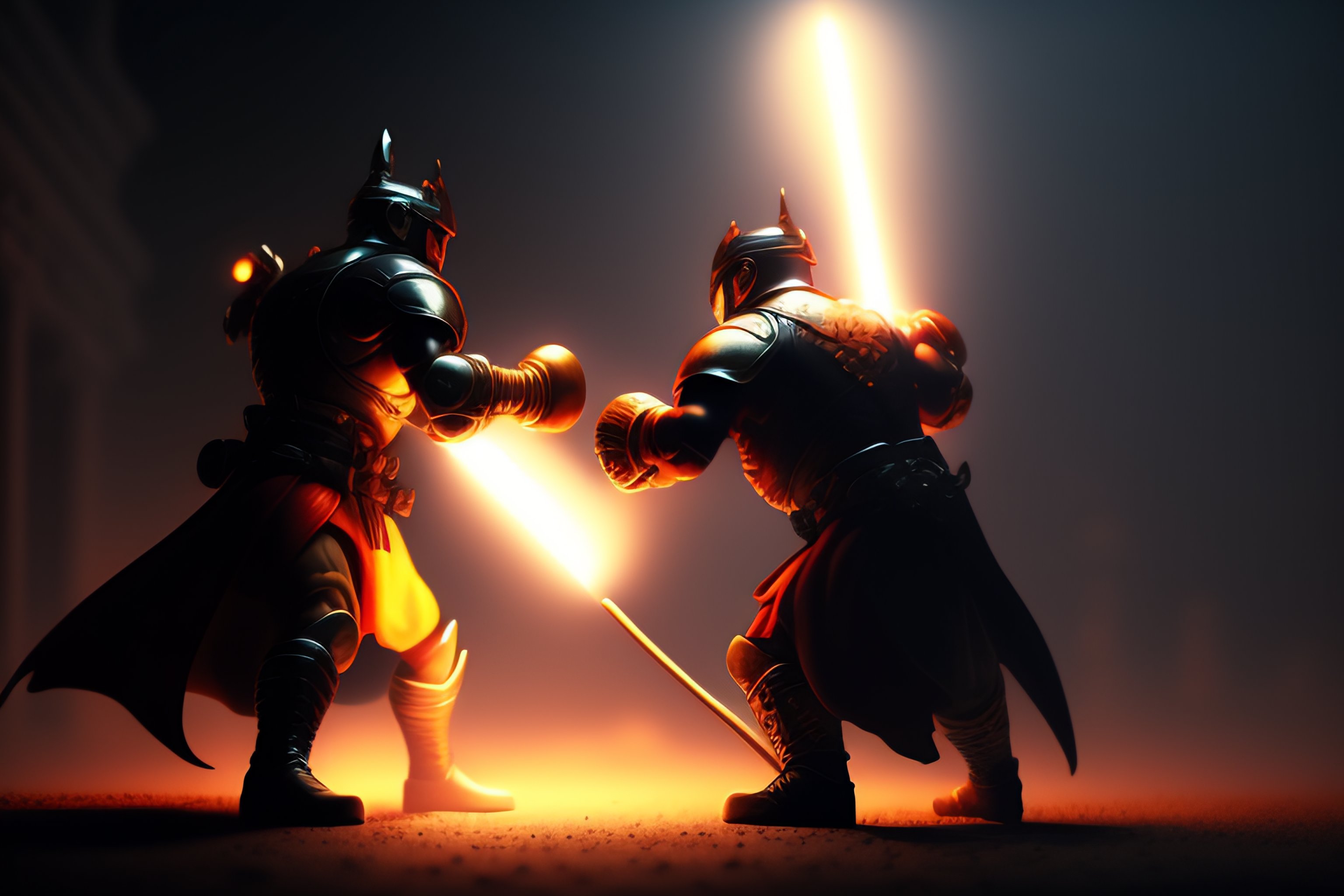 Lexica - Fight each other Mystery Realistic lighting Cinematic lighting ...