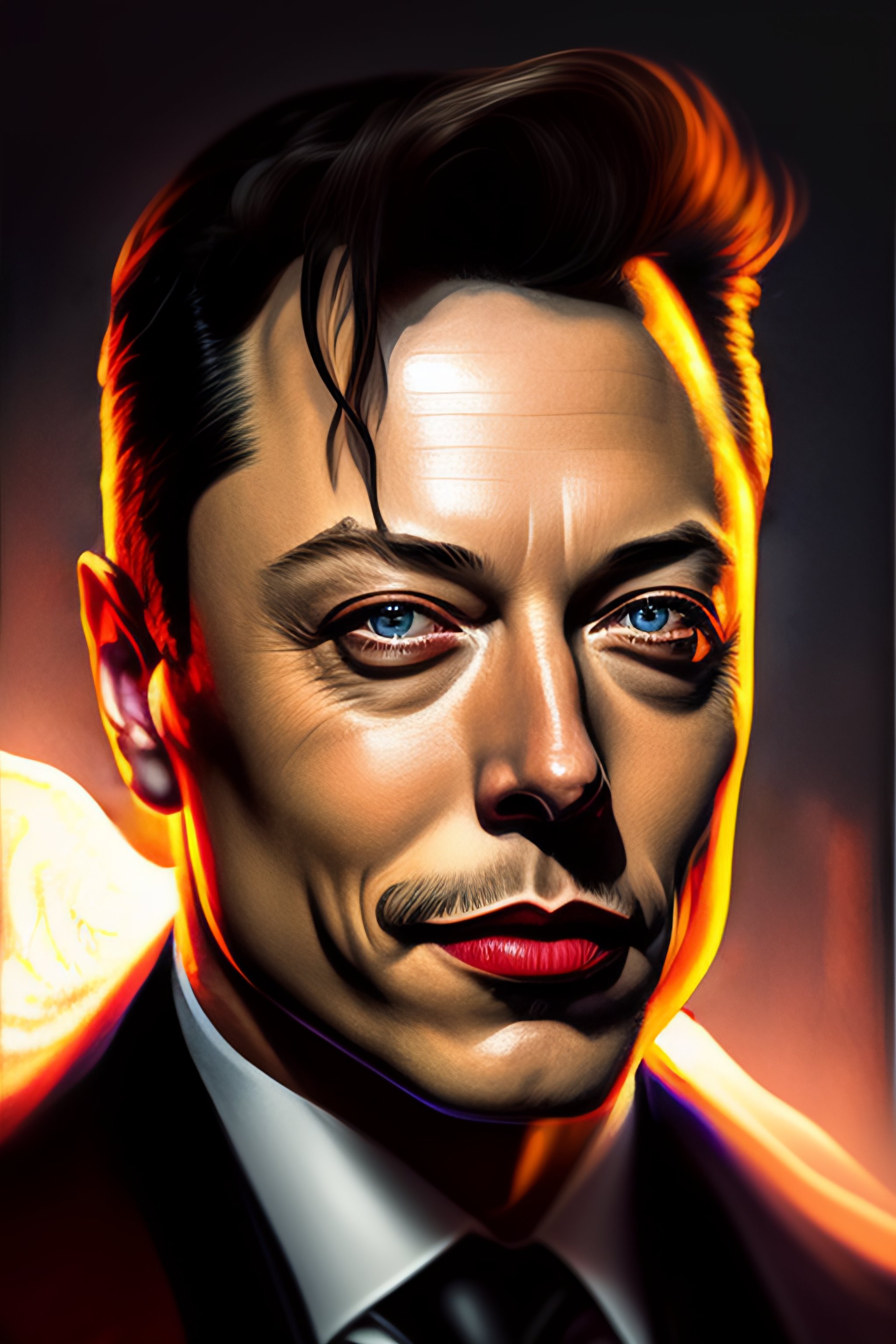Lexica - Elon musk as the joker, realistic portrait, symmetrical ...