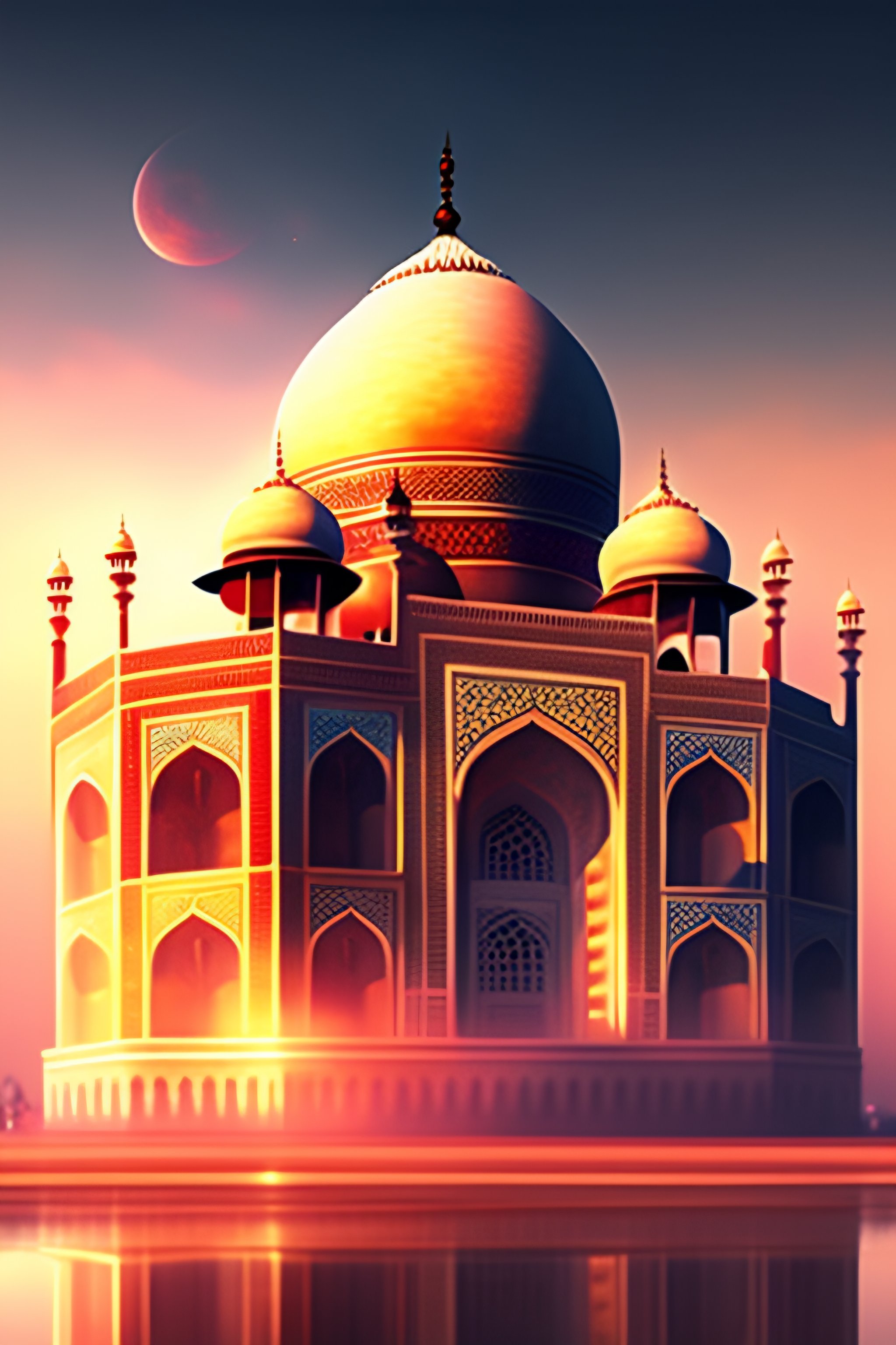 Lexica - The majestic taj mahal at the heart of the city, trending on ...