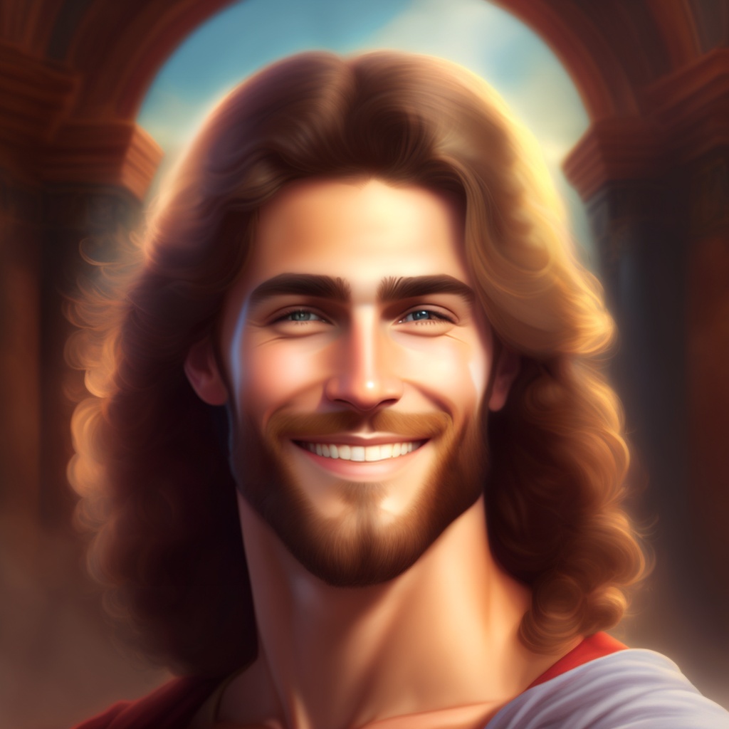 Lexica - Jesus christ, handsome, generous, light smile, that conveys ...