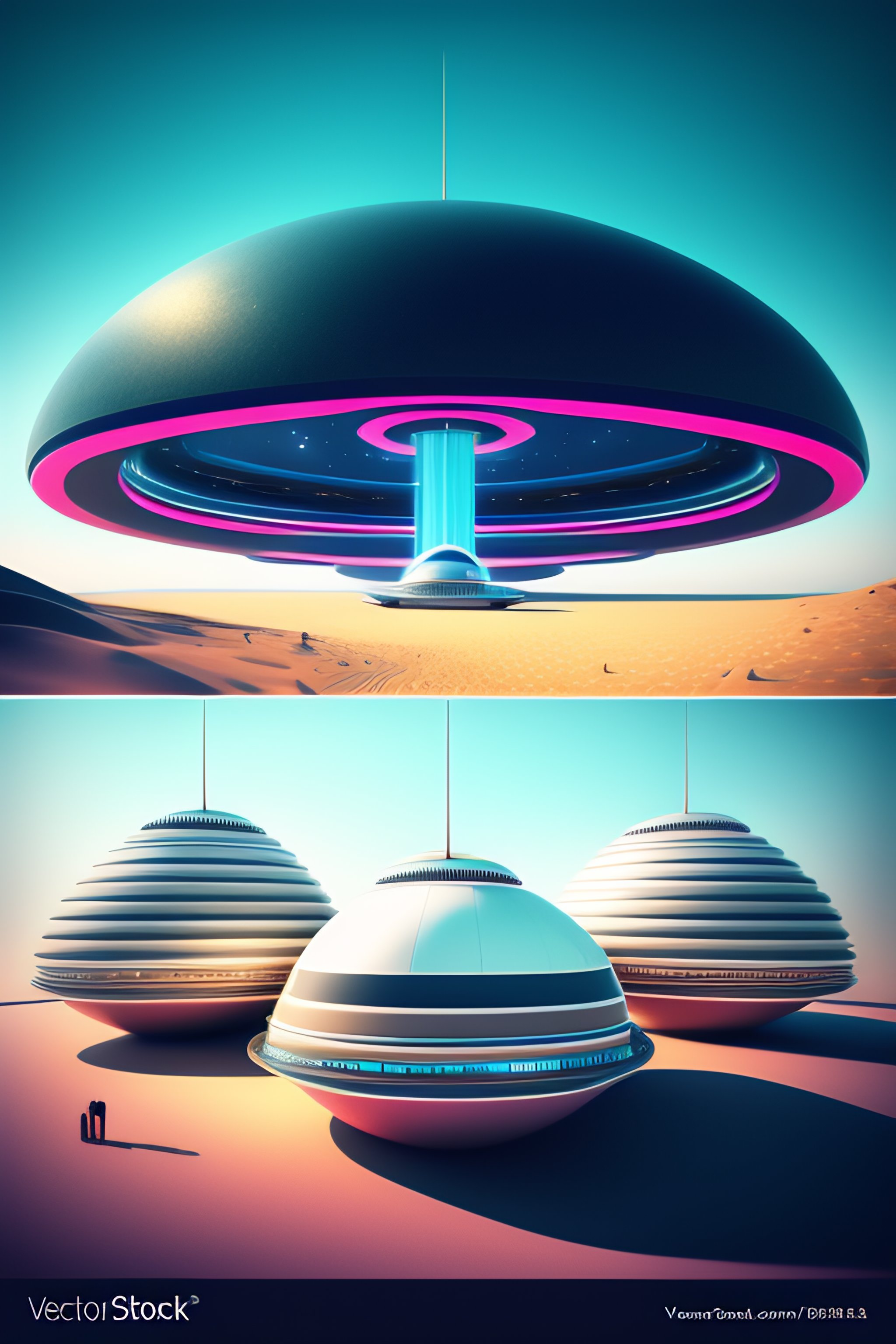 Lexica - Futuristic torus shaped spaceship lab, five scientist, one ...