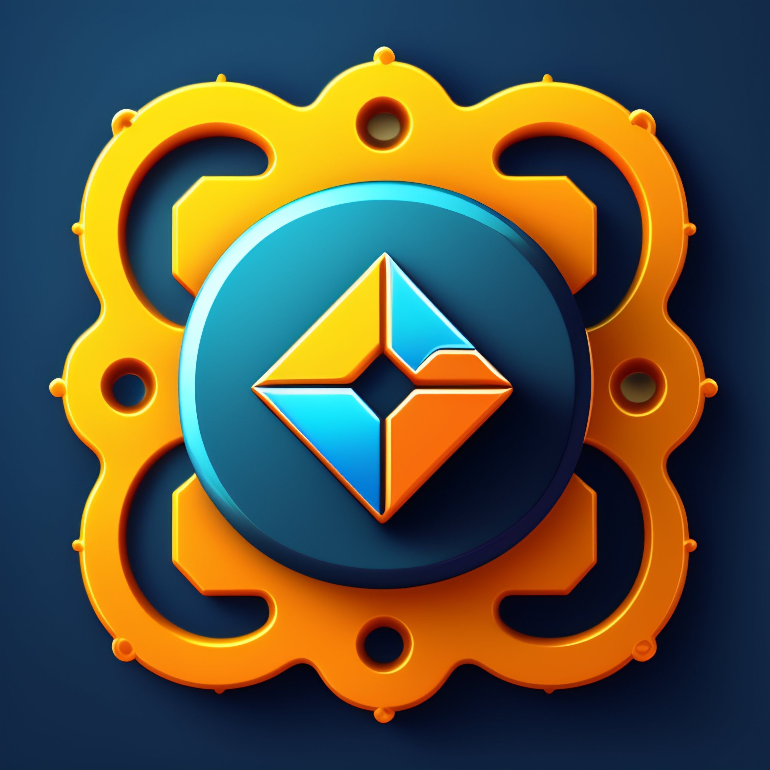 Lexica - Decentralization icon, highly detailed, vector art