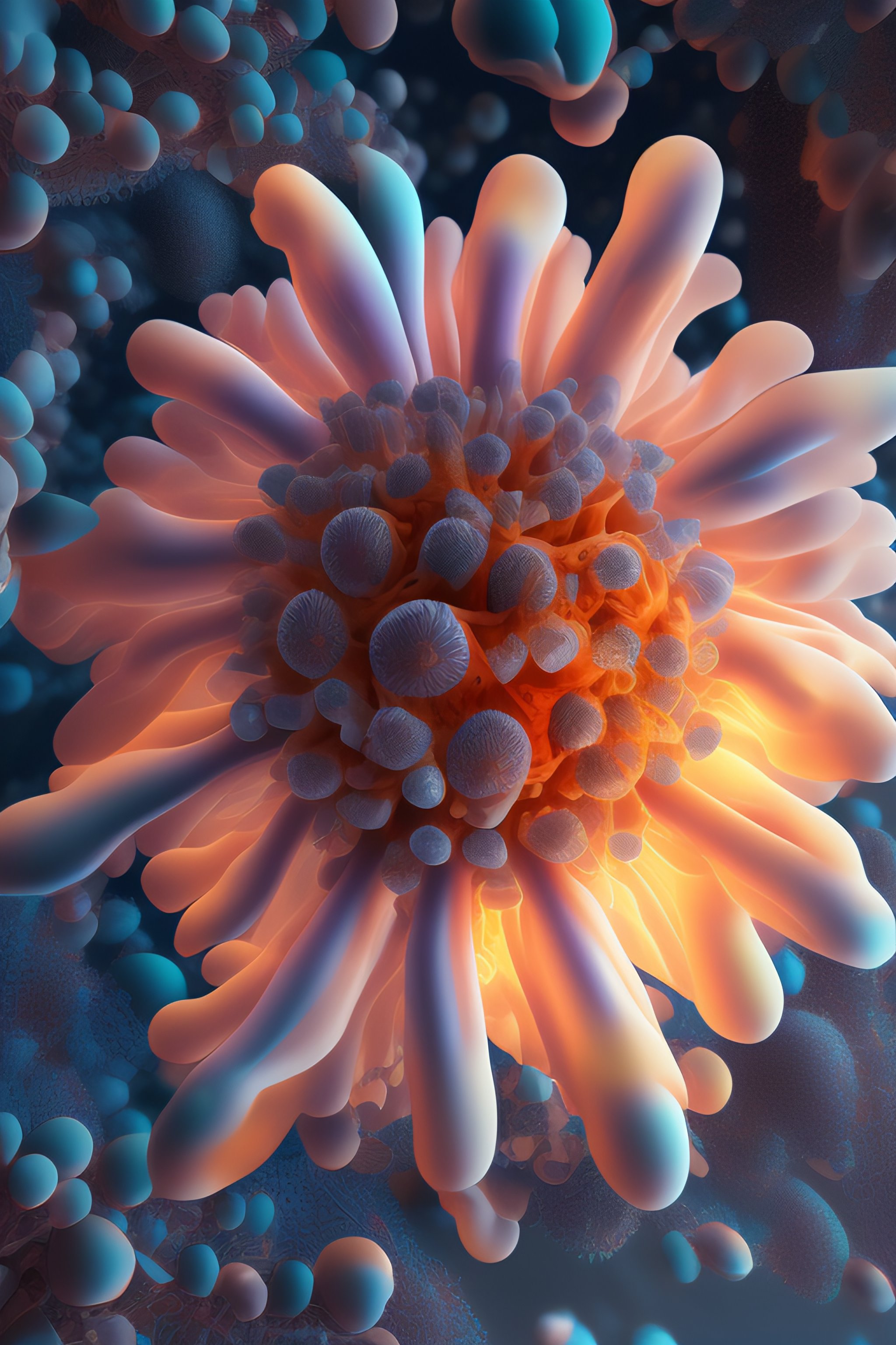 Lexica - Anatomy of the virus intestinal tract, made of fluffy yarn ...