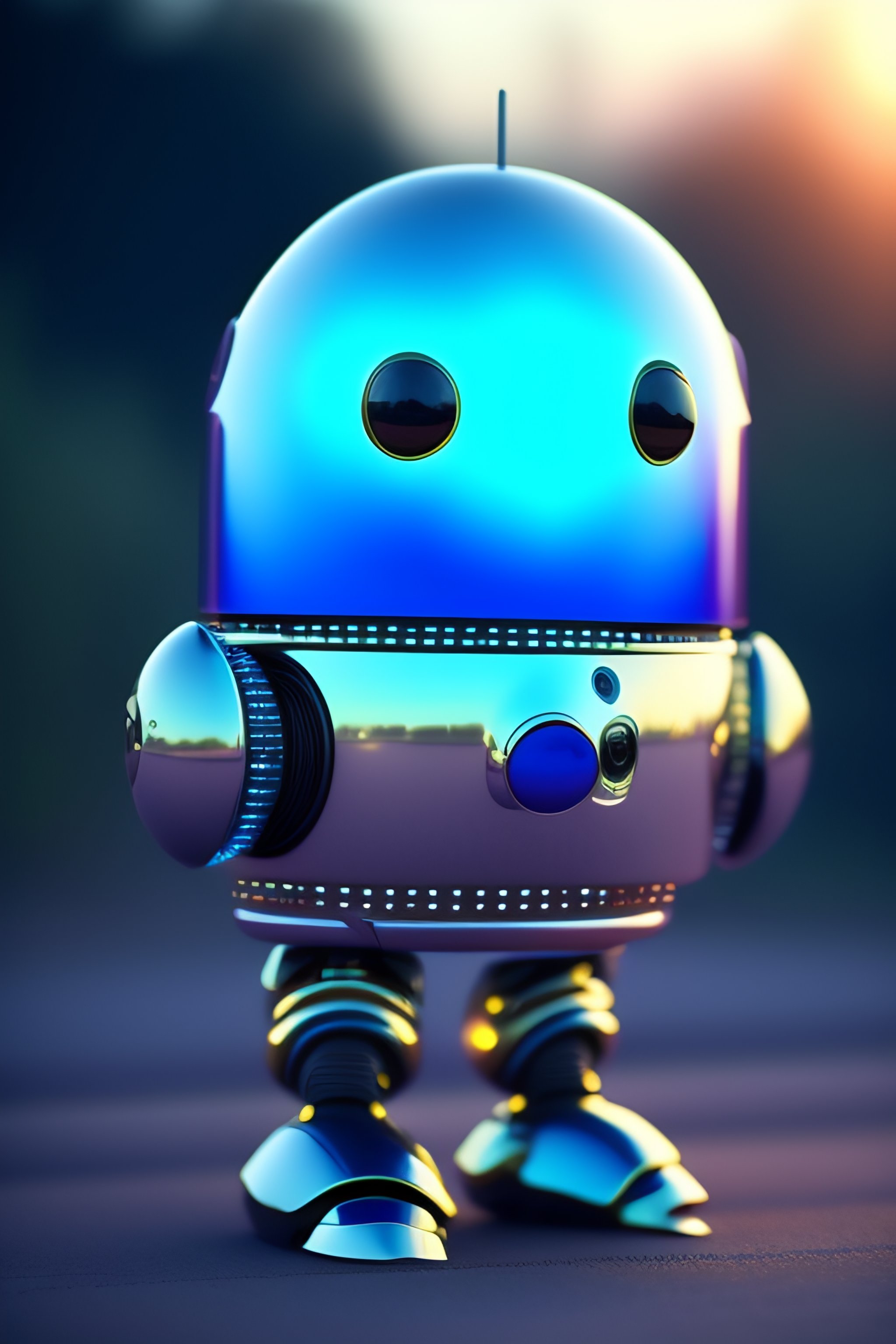 Lexica - Prototype solar powered android robot with led smile, big ...