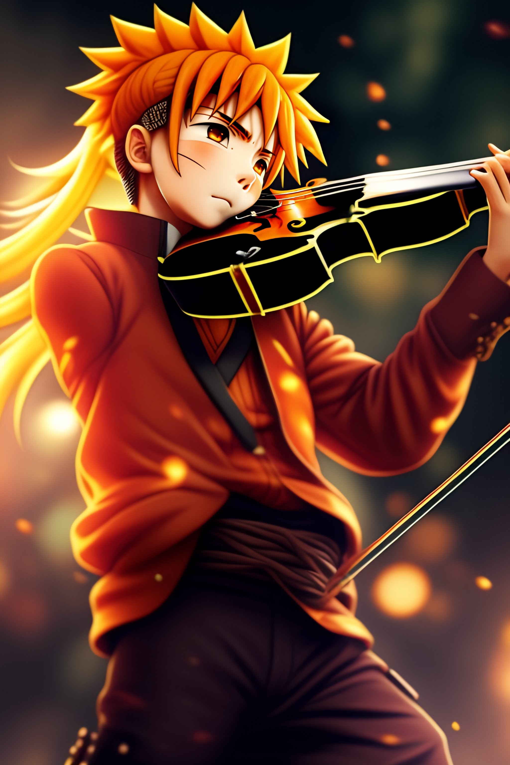 Lexica - Naruto playing violin