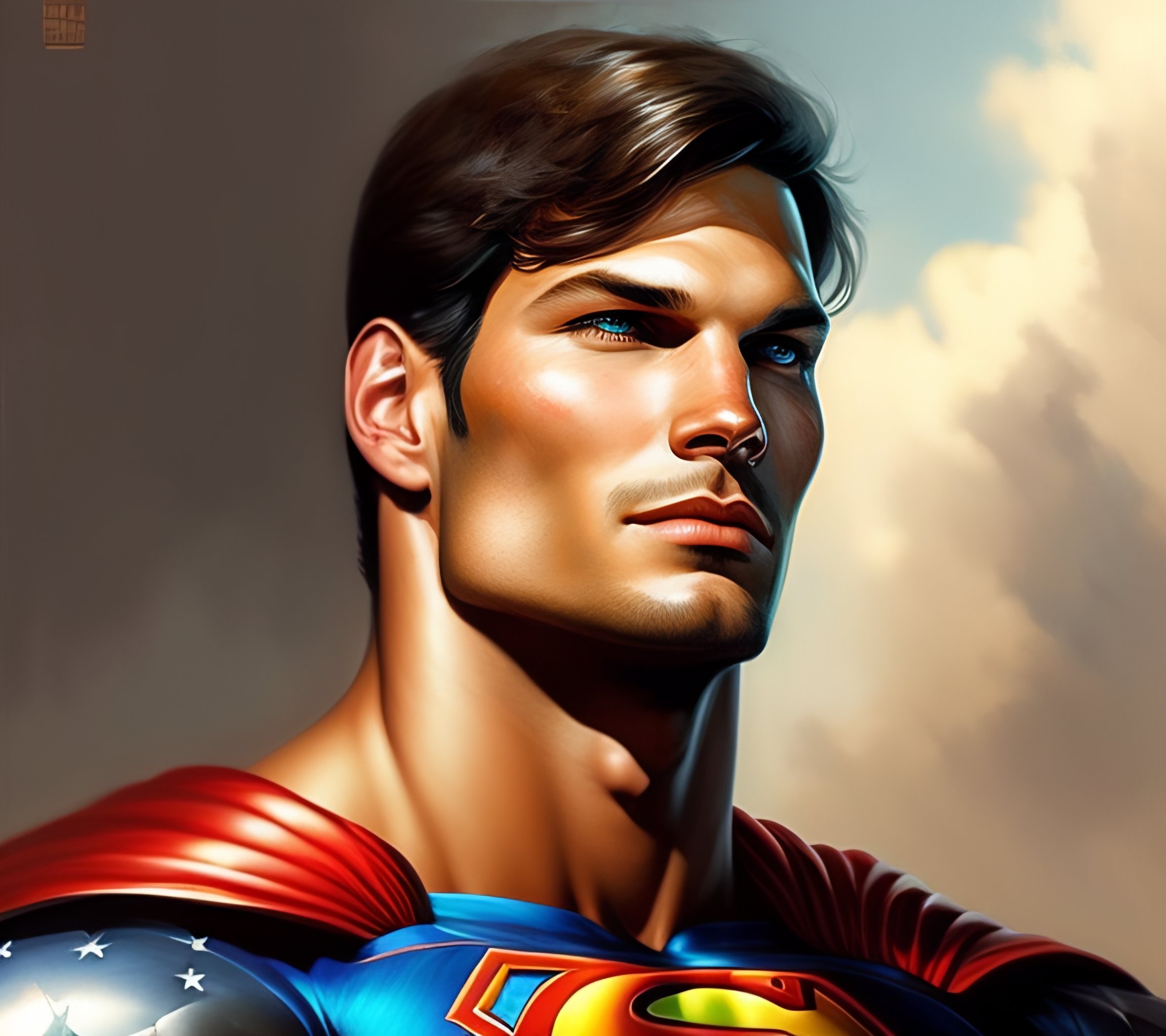 Lexica - Portrait of Ashton Kutcher superman, epic, tragic, military ...