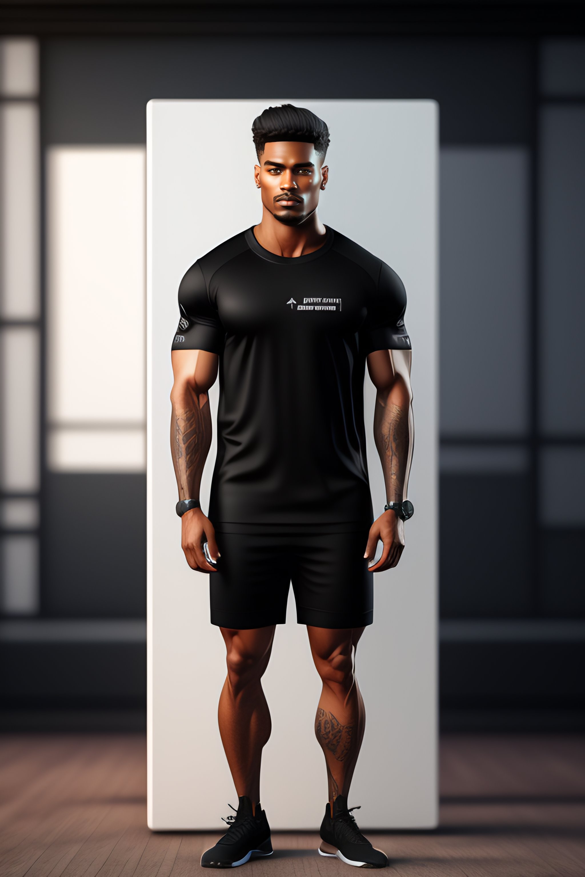 Lexica - Ultra realistic, unreal engine, empty, black T-shirt mockup ...