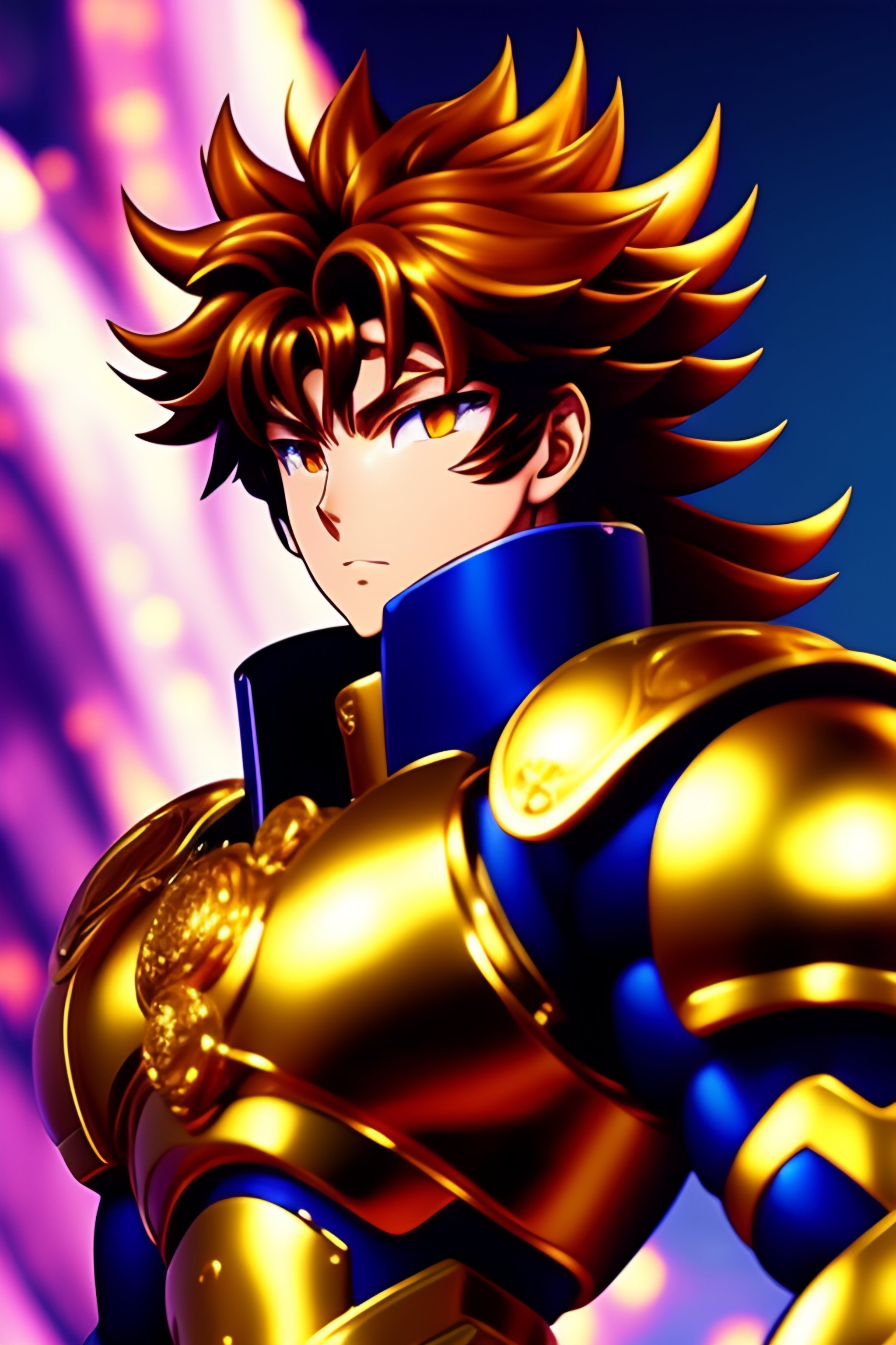 Lexica - Saint Seiya, gold saint, 90’s anime aesthetic