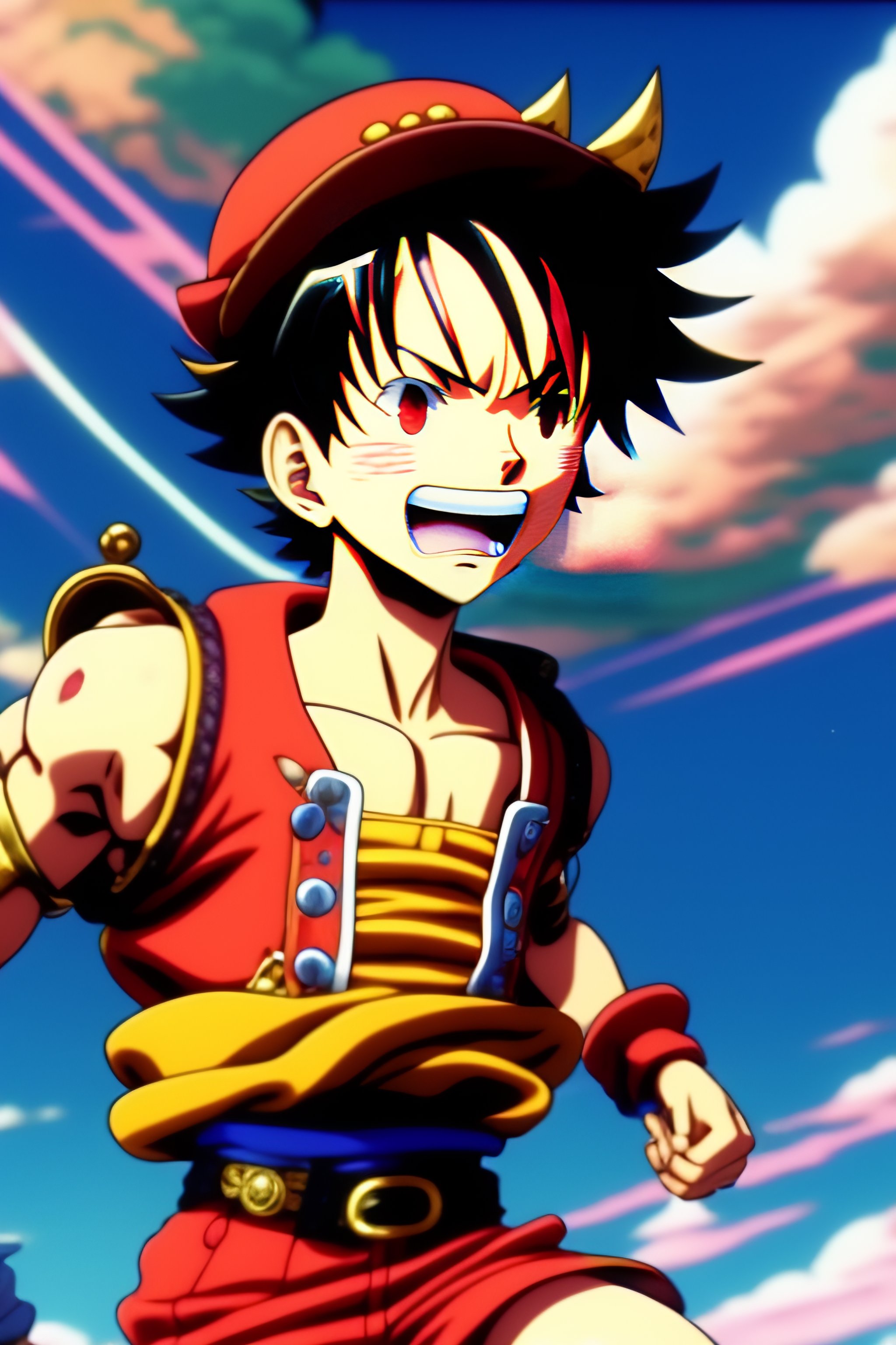 Lexica - Vintage anime screenshot from luffy, 90’s anime aesthetic. a ...