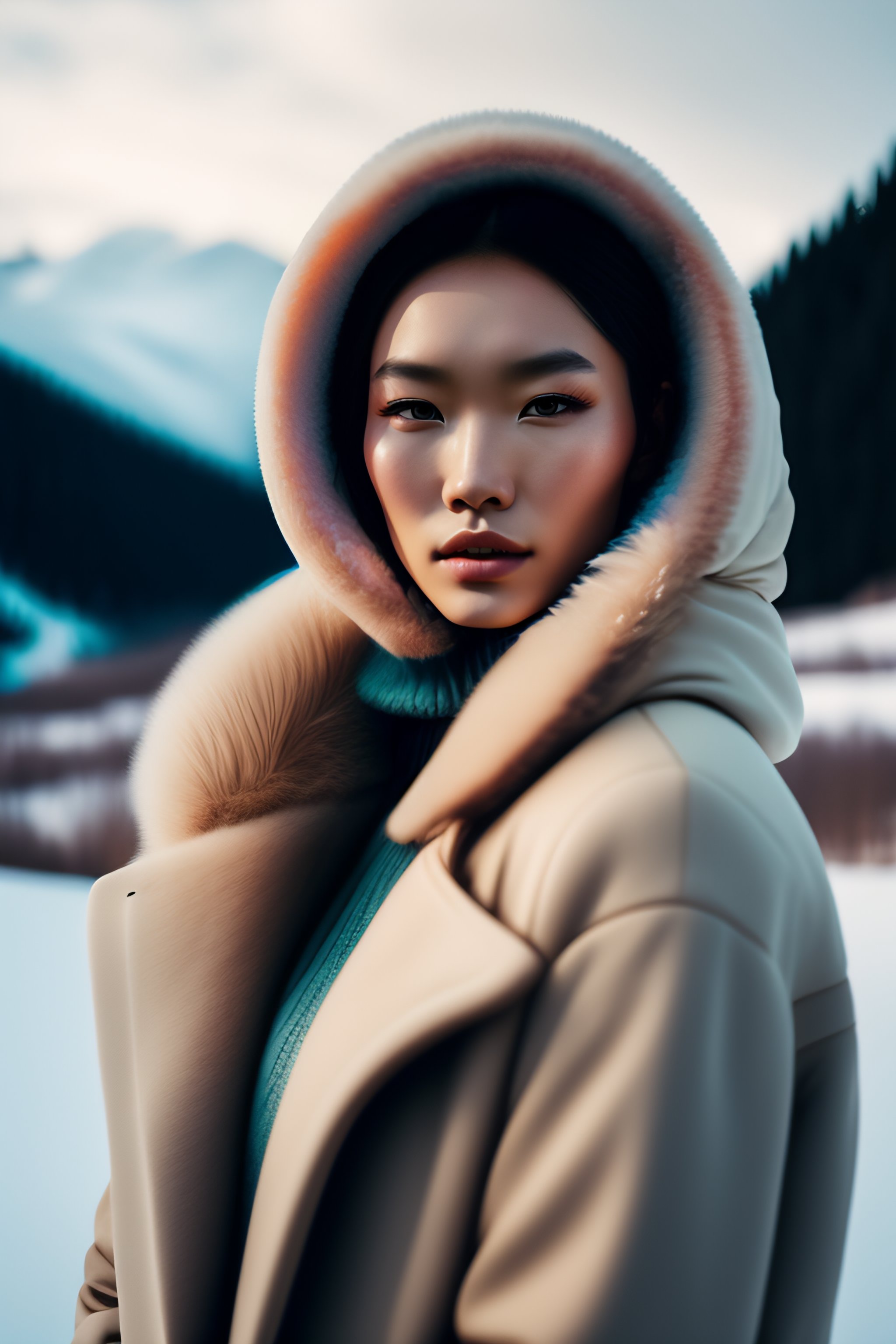 Lexica - Almaty girl, kazakh, Portrait of beautiful kazakh fashion ...