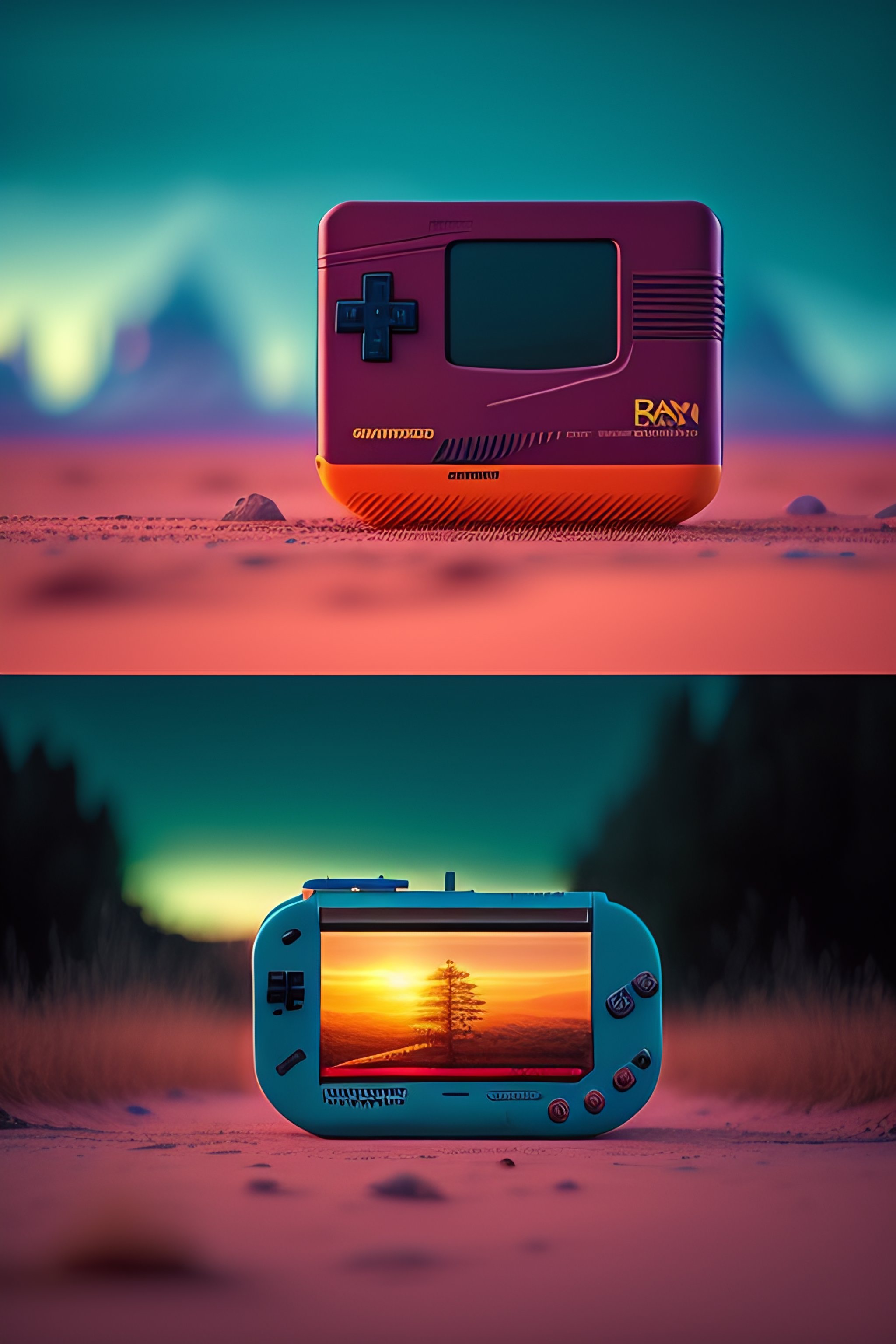 Lexica - Game boy de estilo simon stalenhag, 8k resoultion,hyper realstic