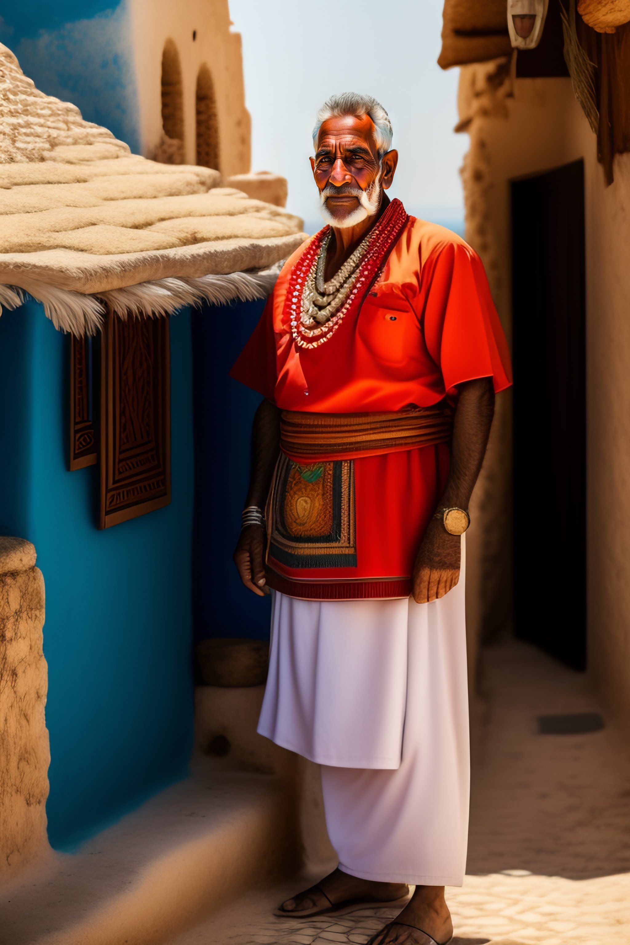 Lexica - Man in traditional vraka clothing in beautiful seaside cypriot ...