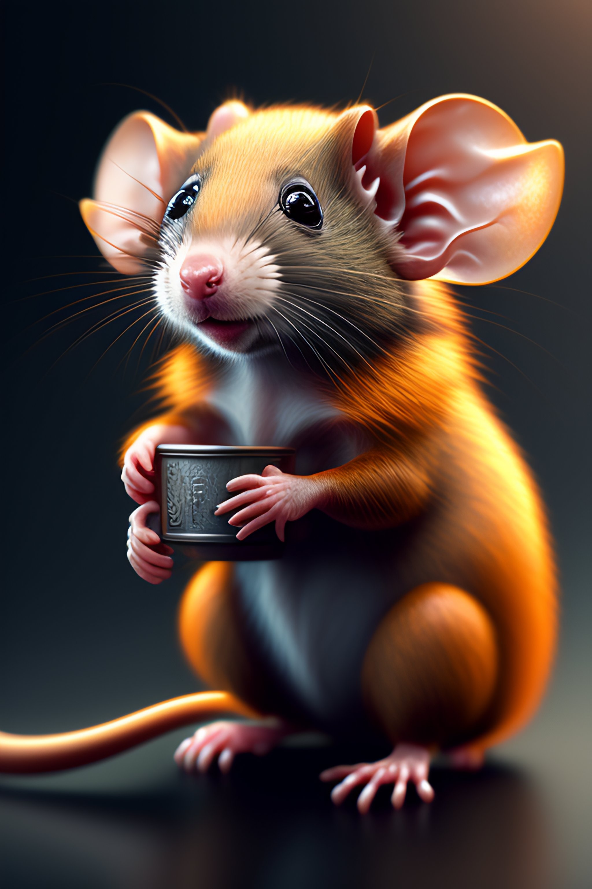 Realistic Cartoon Rat
