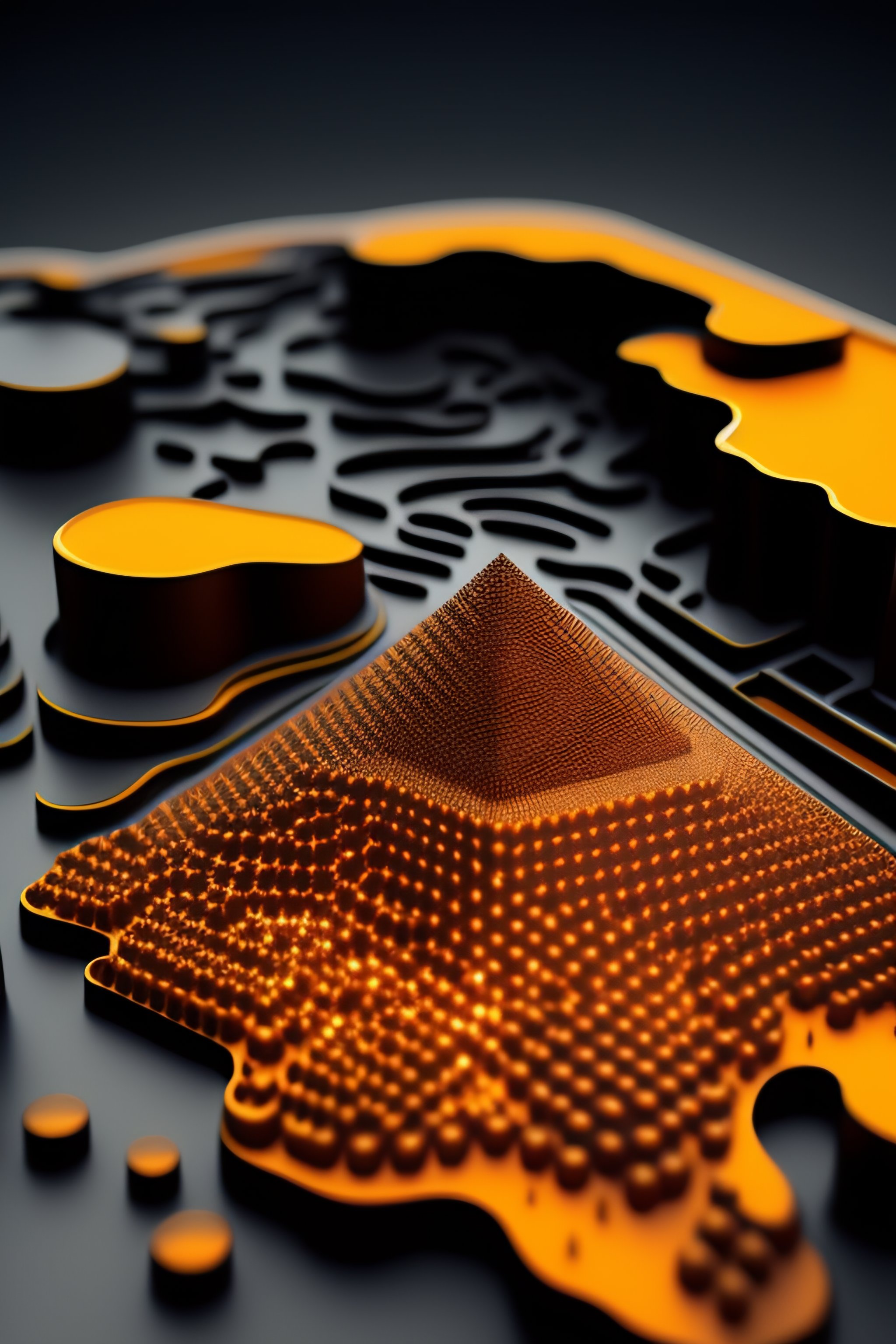 Lexica - Detailed 3d futuristic map of the netherlands, high contrast