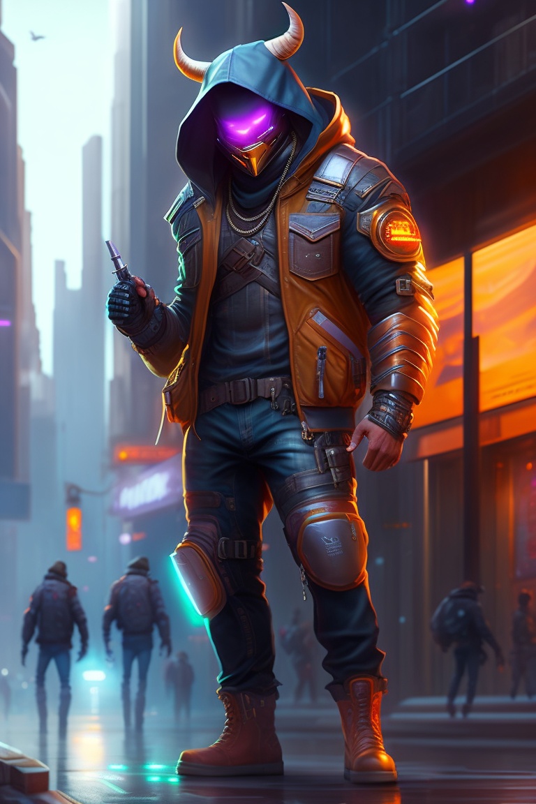 Lexica - Anthro humanoid brutal a BULL, hoodie and ripped jeans ...