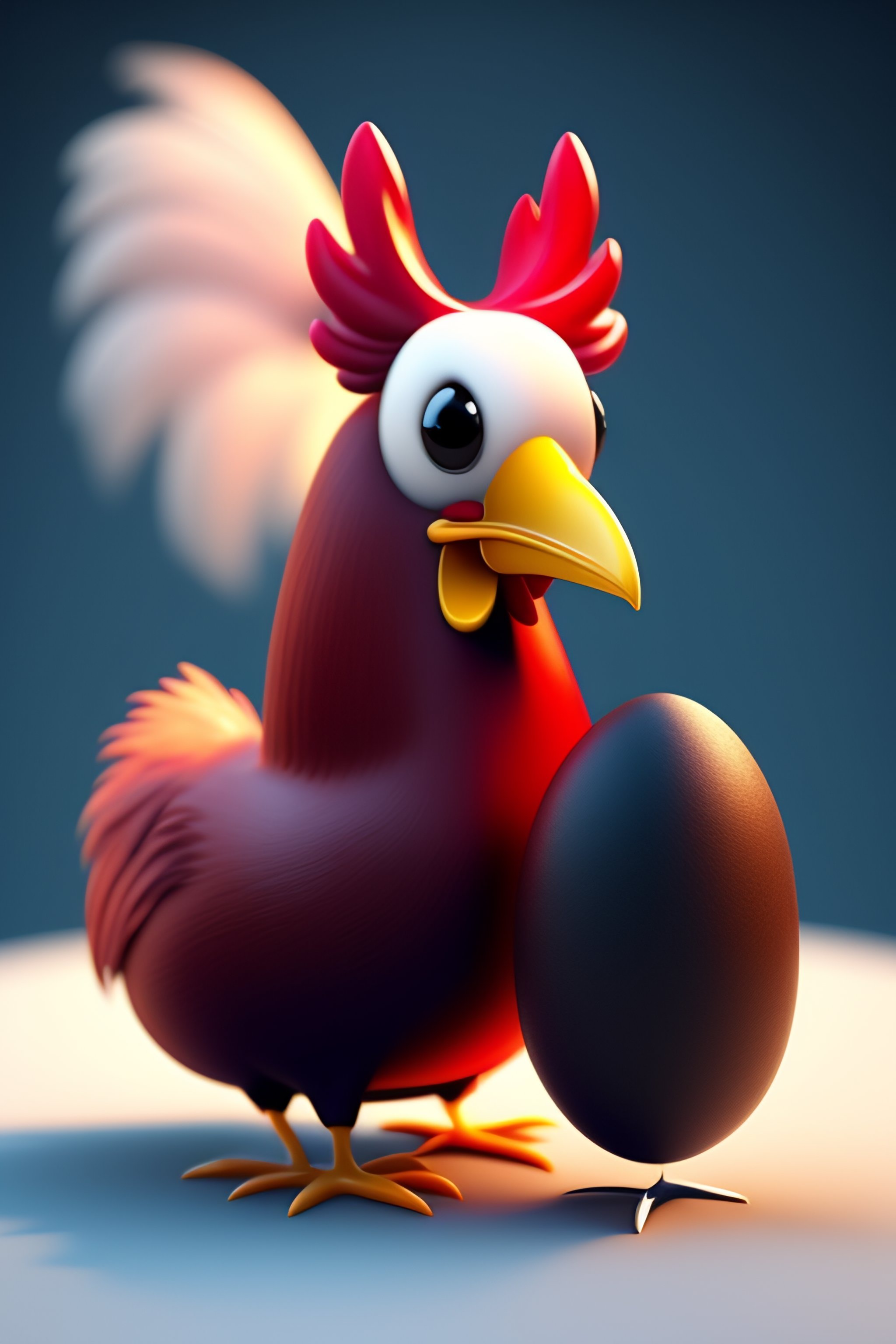 Lexica - Stupid Chicken. 3D Cartoon