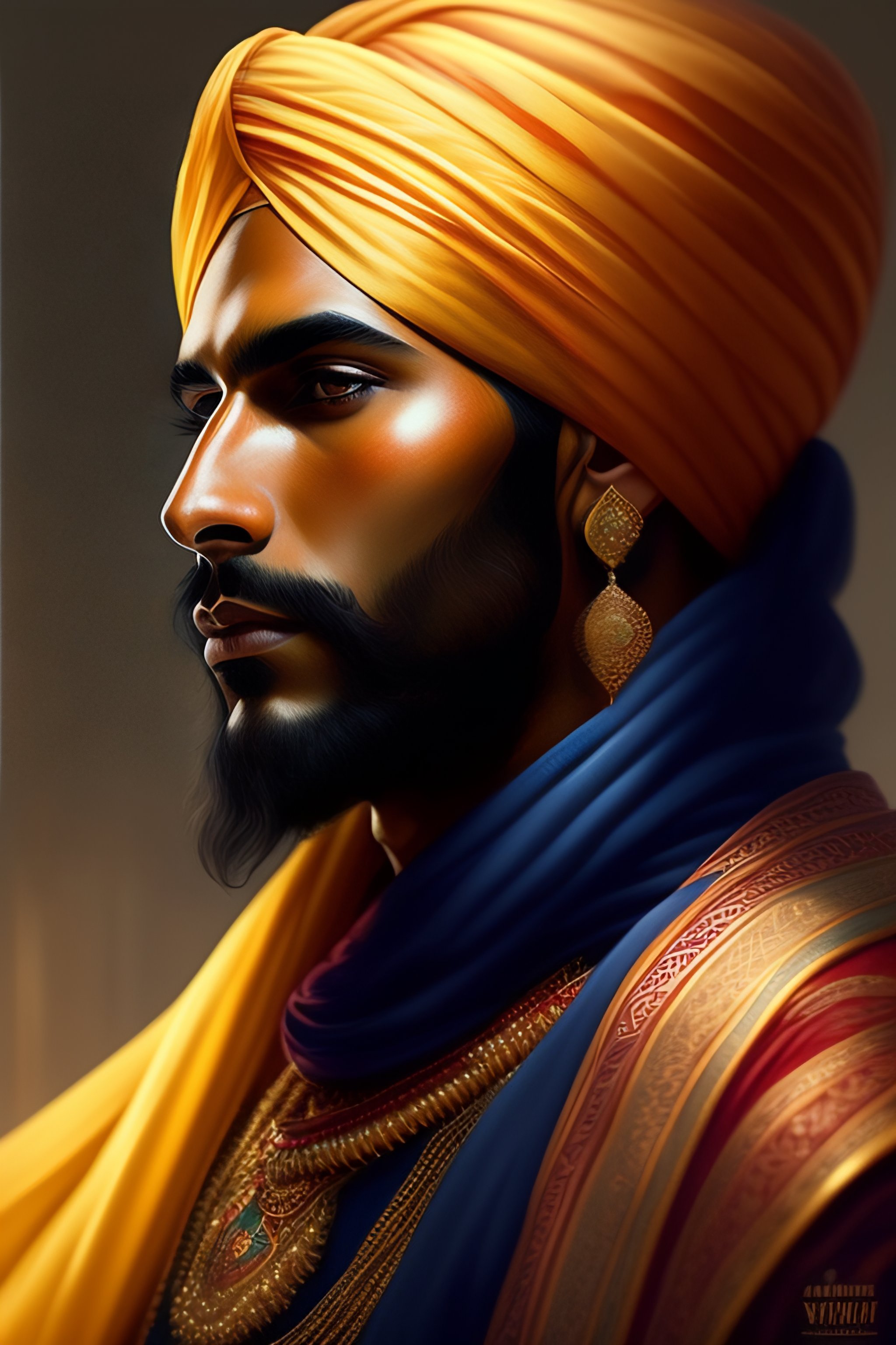 Lexica - Portrait of a beautiful sikh male supermodels wearing ...