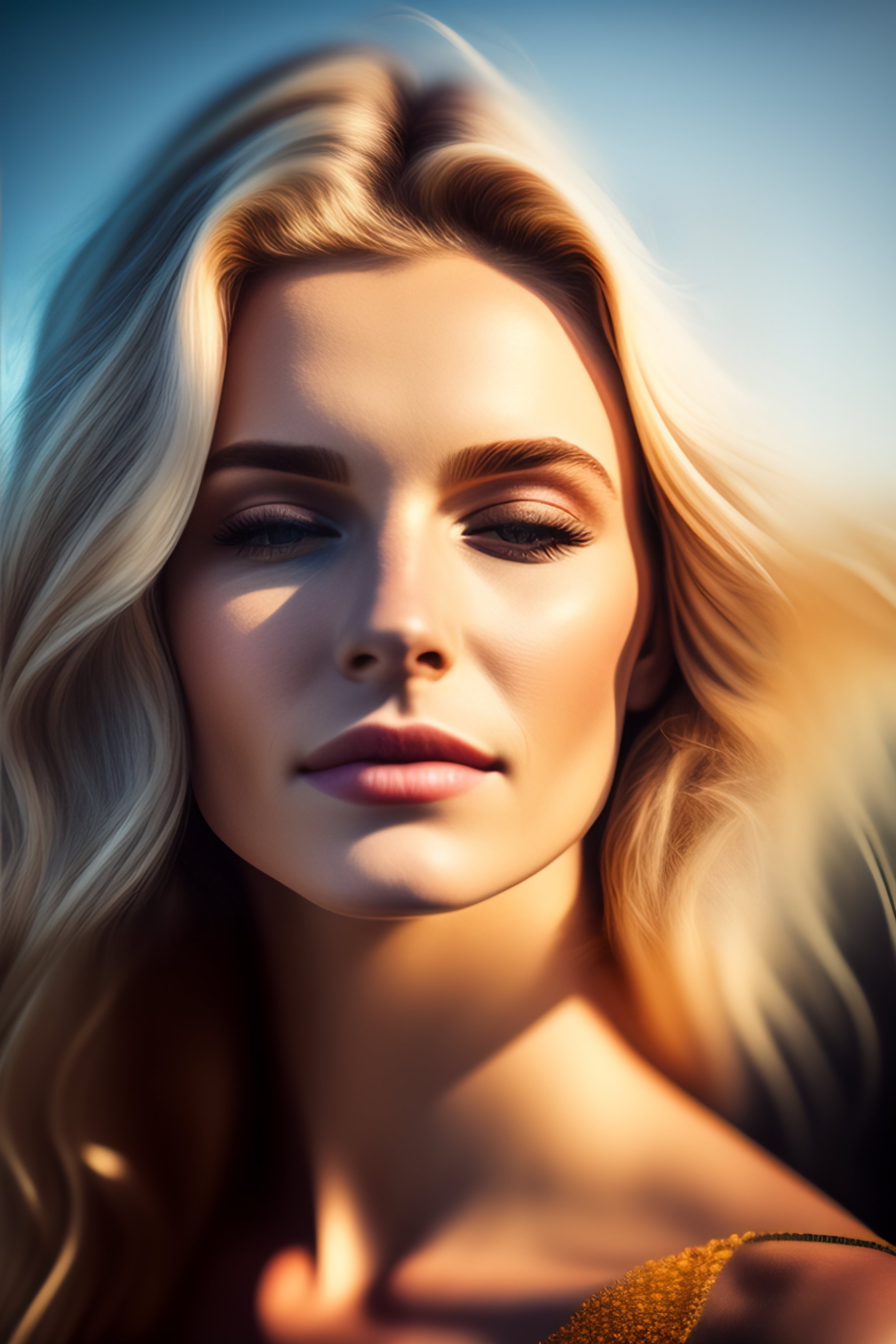 Lexica - A portrait of a beautiful blonde woman, fine - art photography ...