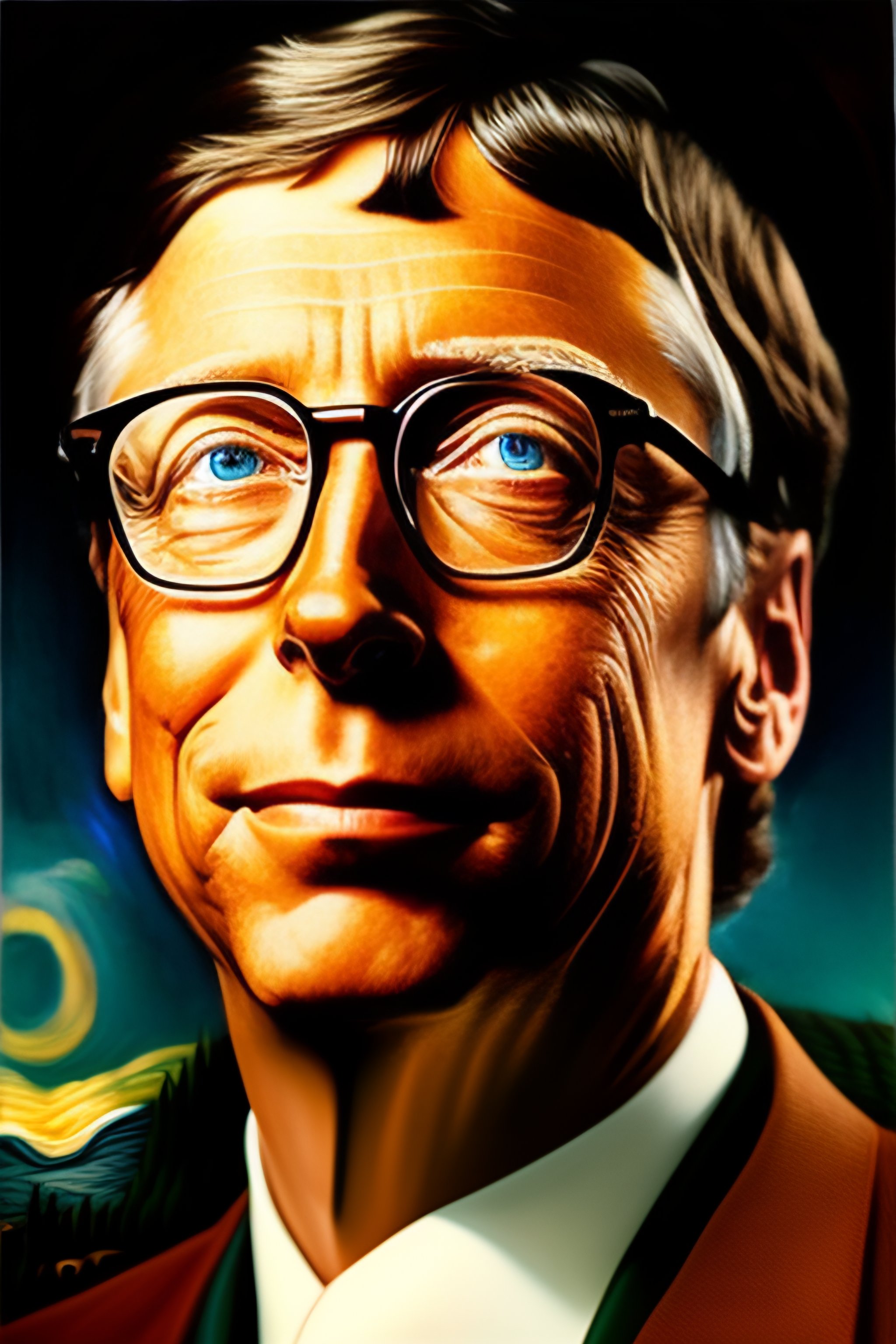 Lexica - Bill gates as god, heaven, portrait, renaissance painting, van ...