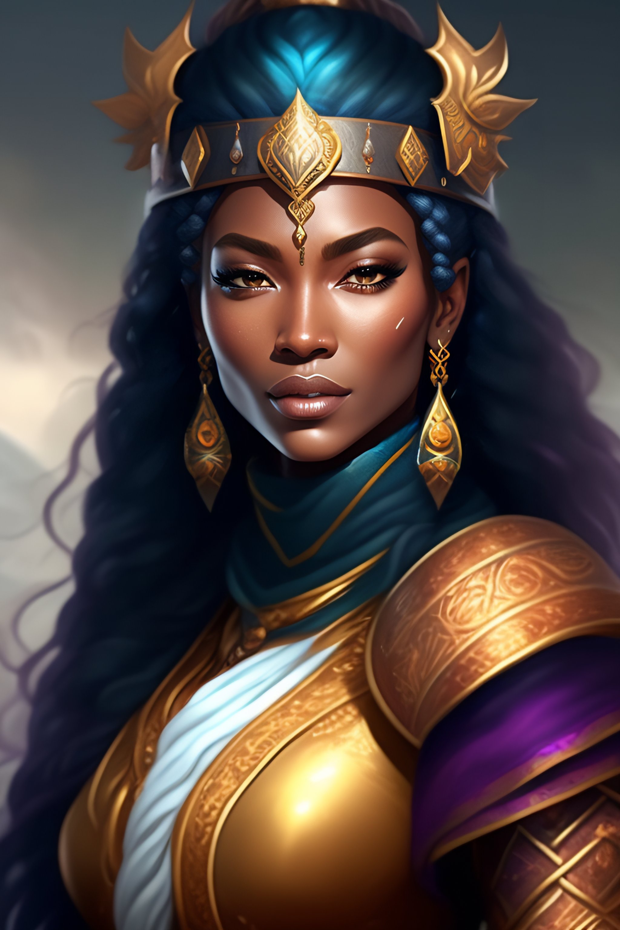 Lexica - Female air genasi cleric, tempest thunder lightning