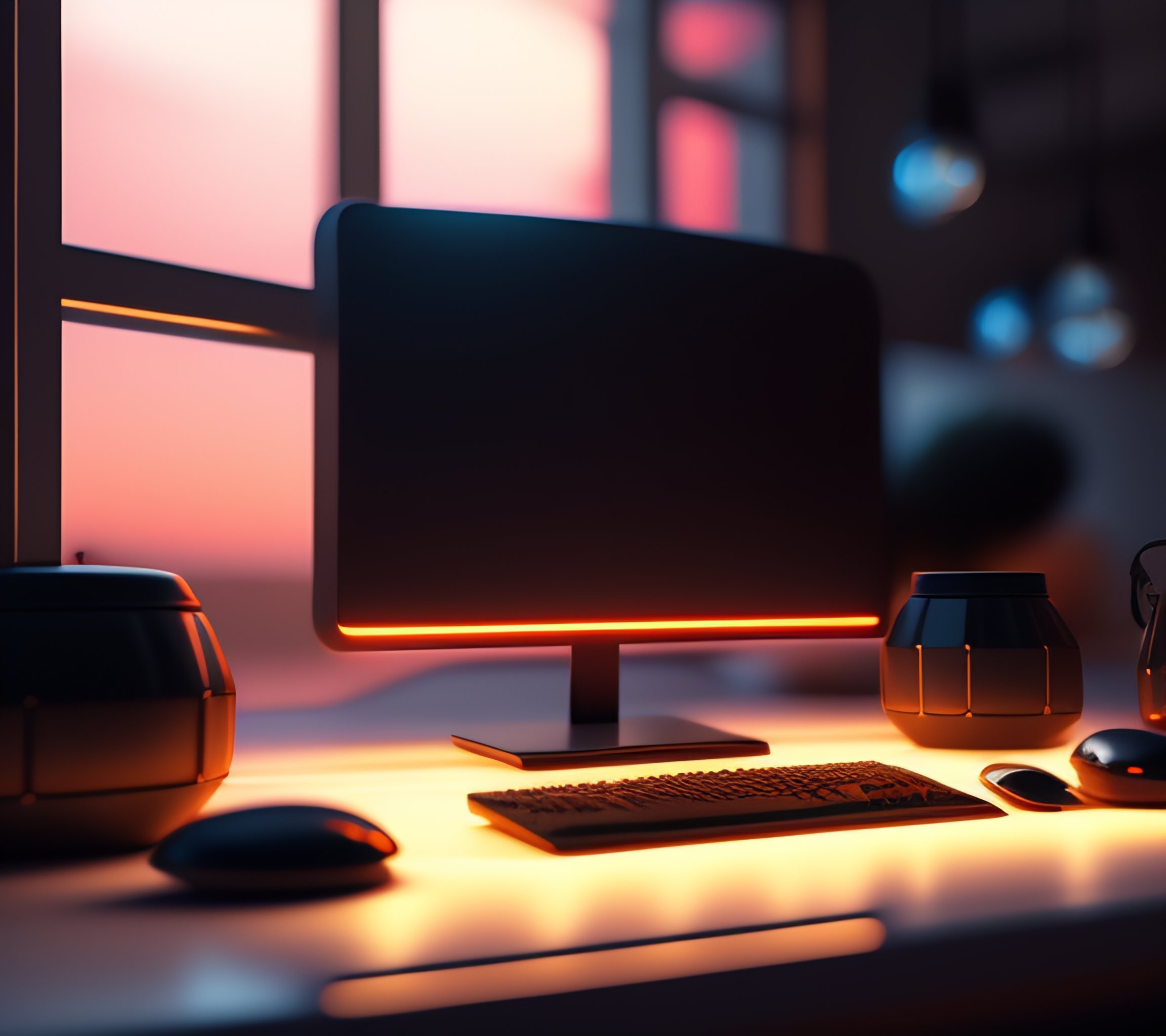 Lexica - Computer station with lights, concept art, octane render, 8k ...
