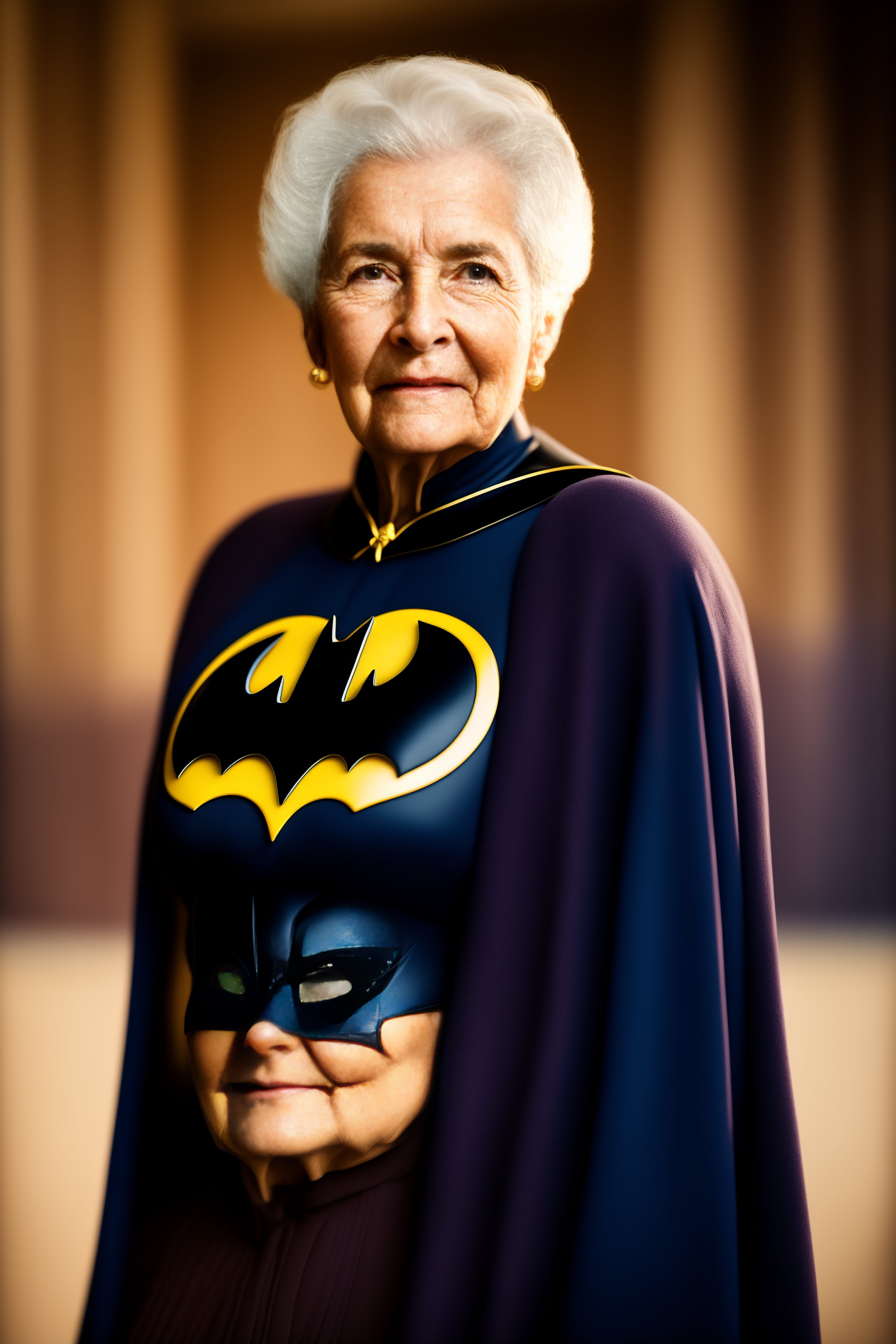 Lexica - Portrait from the waist up of an elderly grandmother dressed ...