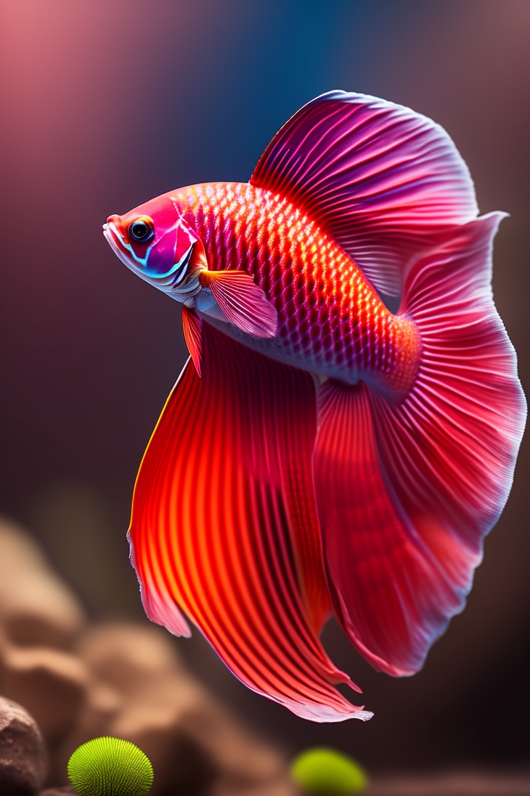 Lexica - Red betta fish,4k,hd,vibrant color