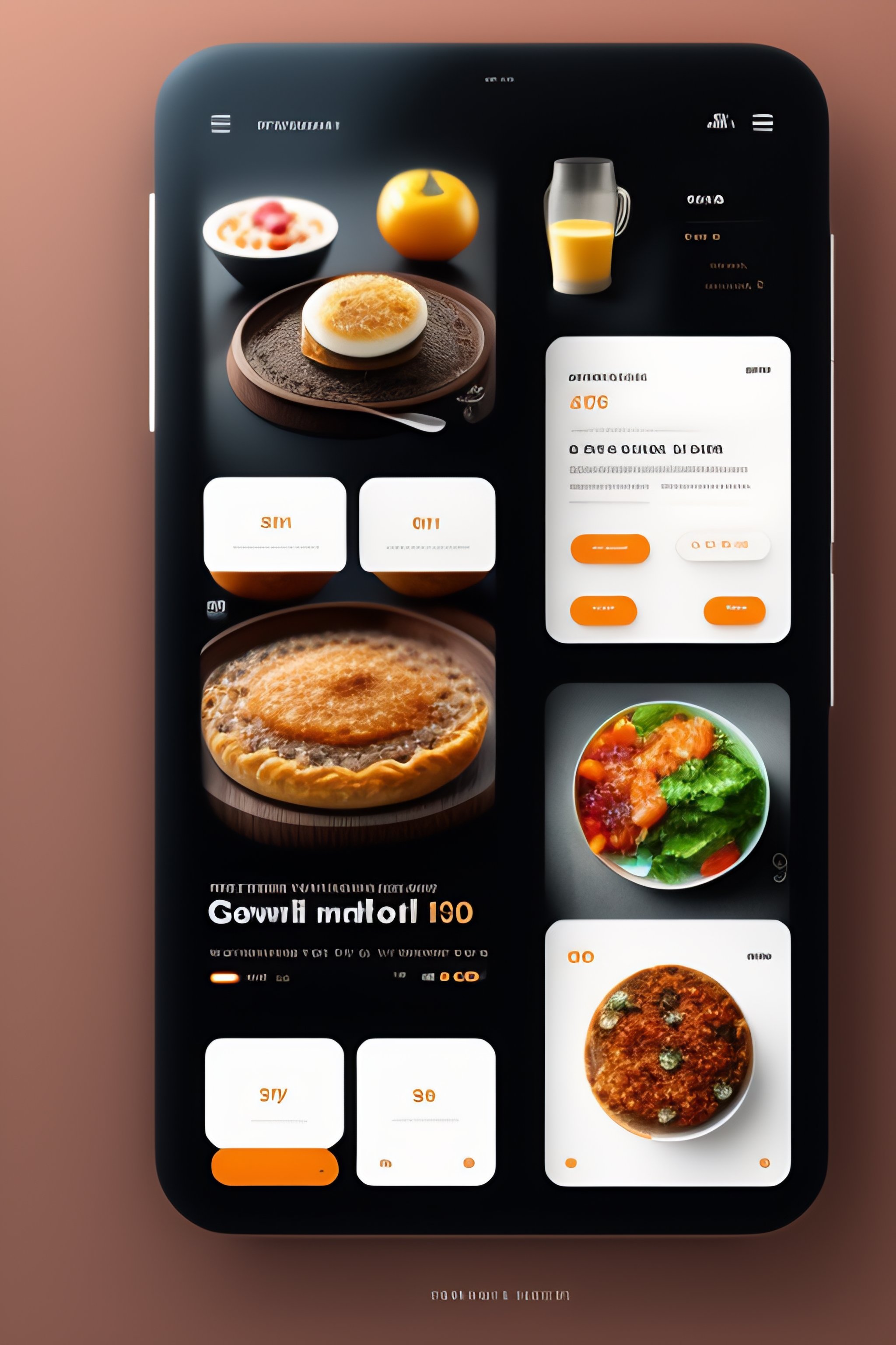 Lexica - UI design kit, food, behance, dribbble