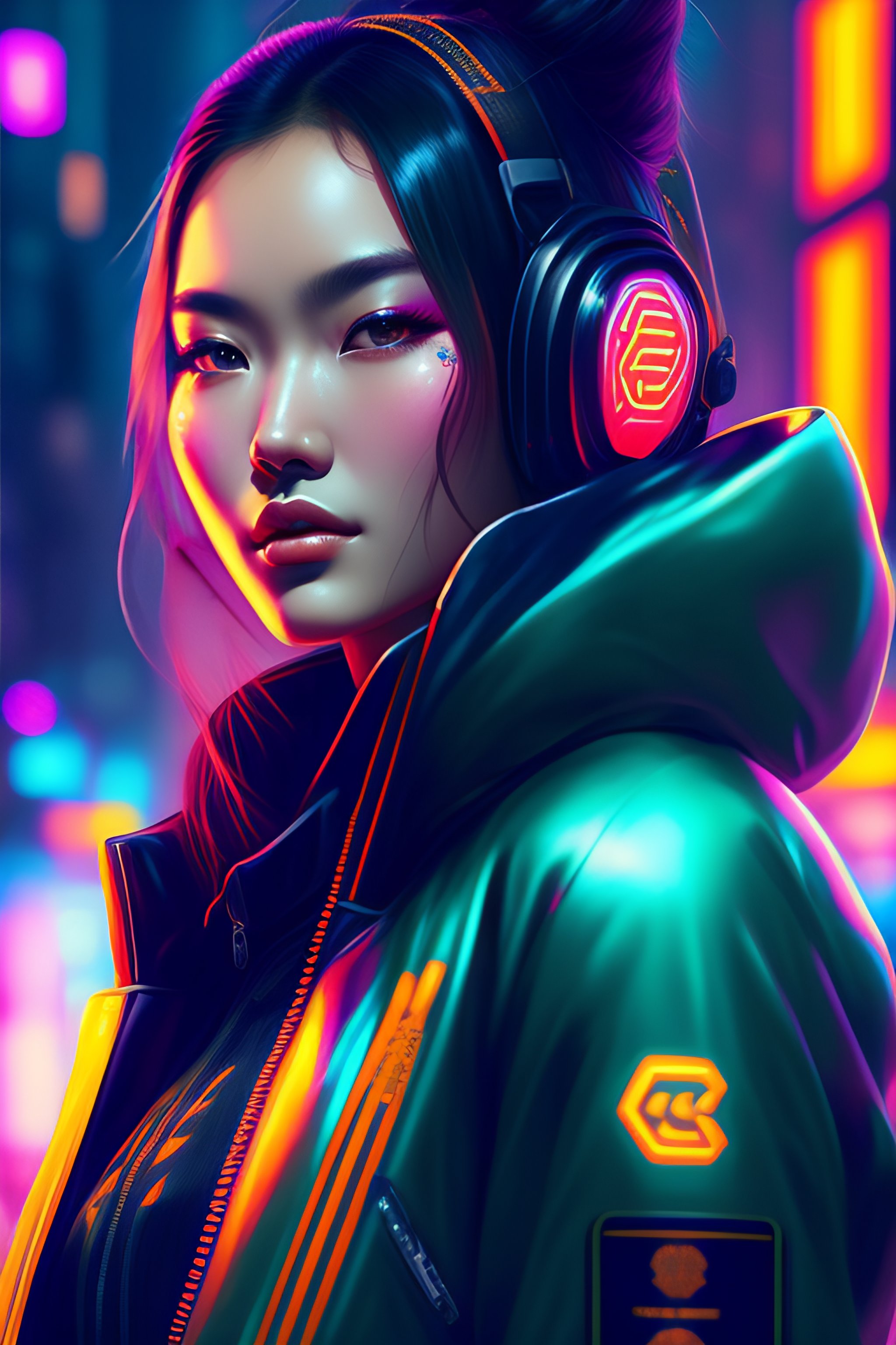 Lexica - Detailed portrait Neon Operator Girl, cyberpunk futuristic ...