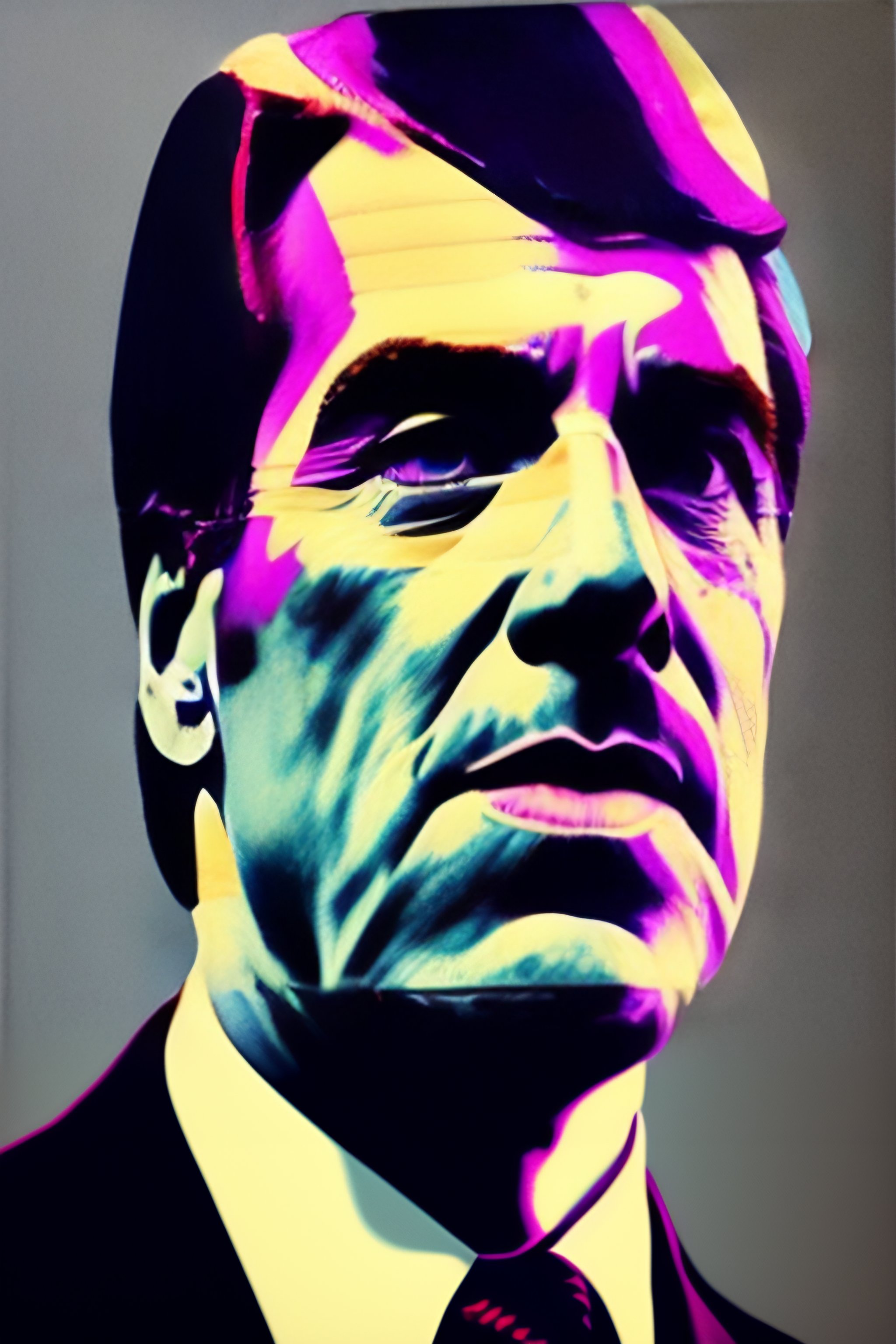 Lexica - A triptych of close up portraits of don draper, by andy warhol ...