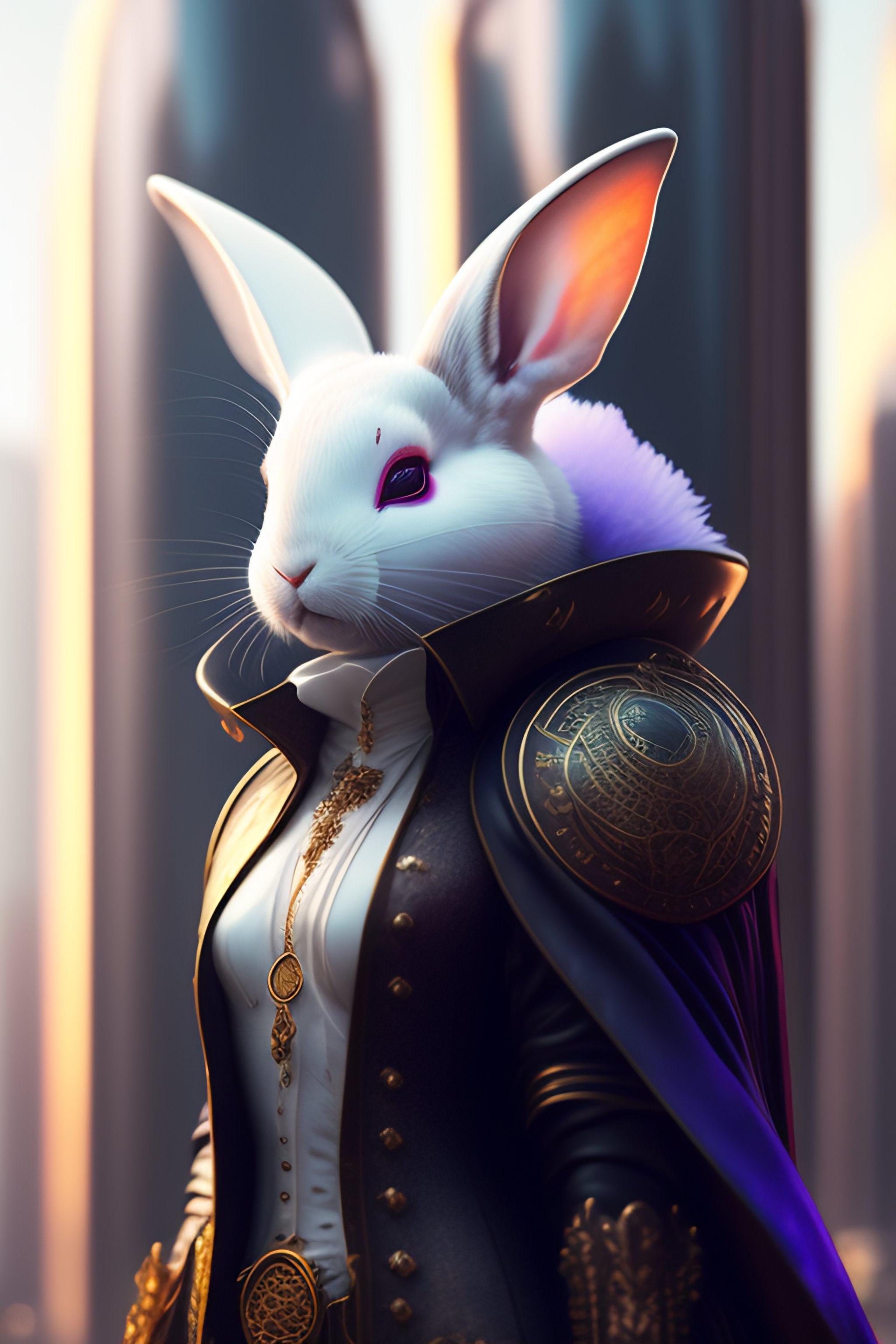 Lexica - White rabbit, matrix, city, steampunk style, highly detailed ...