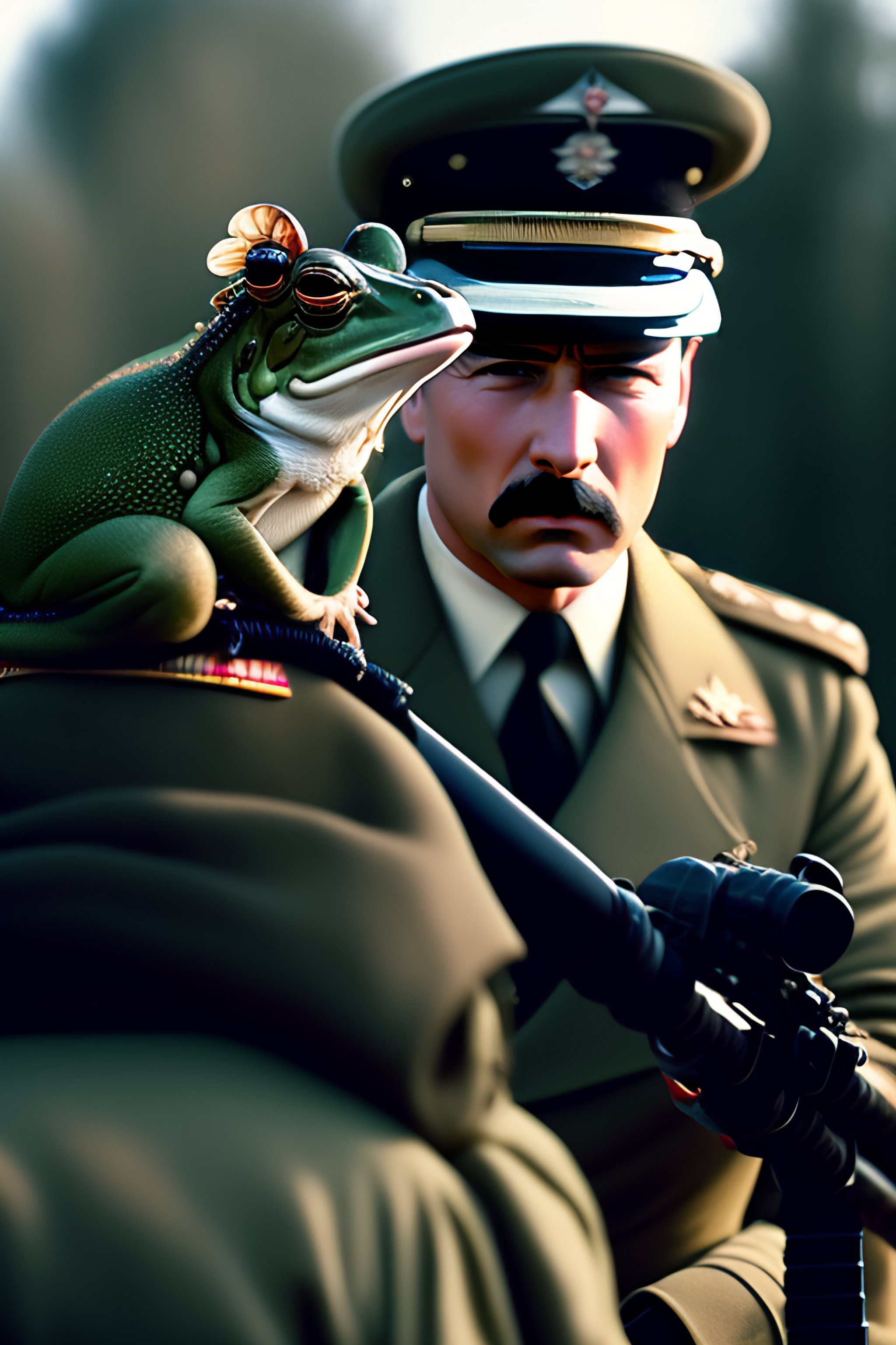 Lexica - Anthropomorphic !!!frog!!! as oversized muscular war general ...