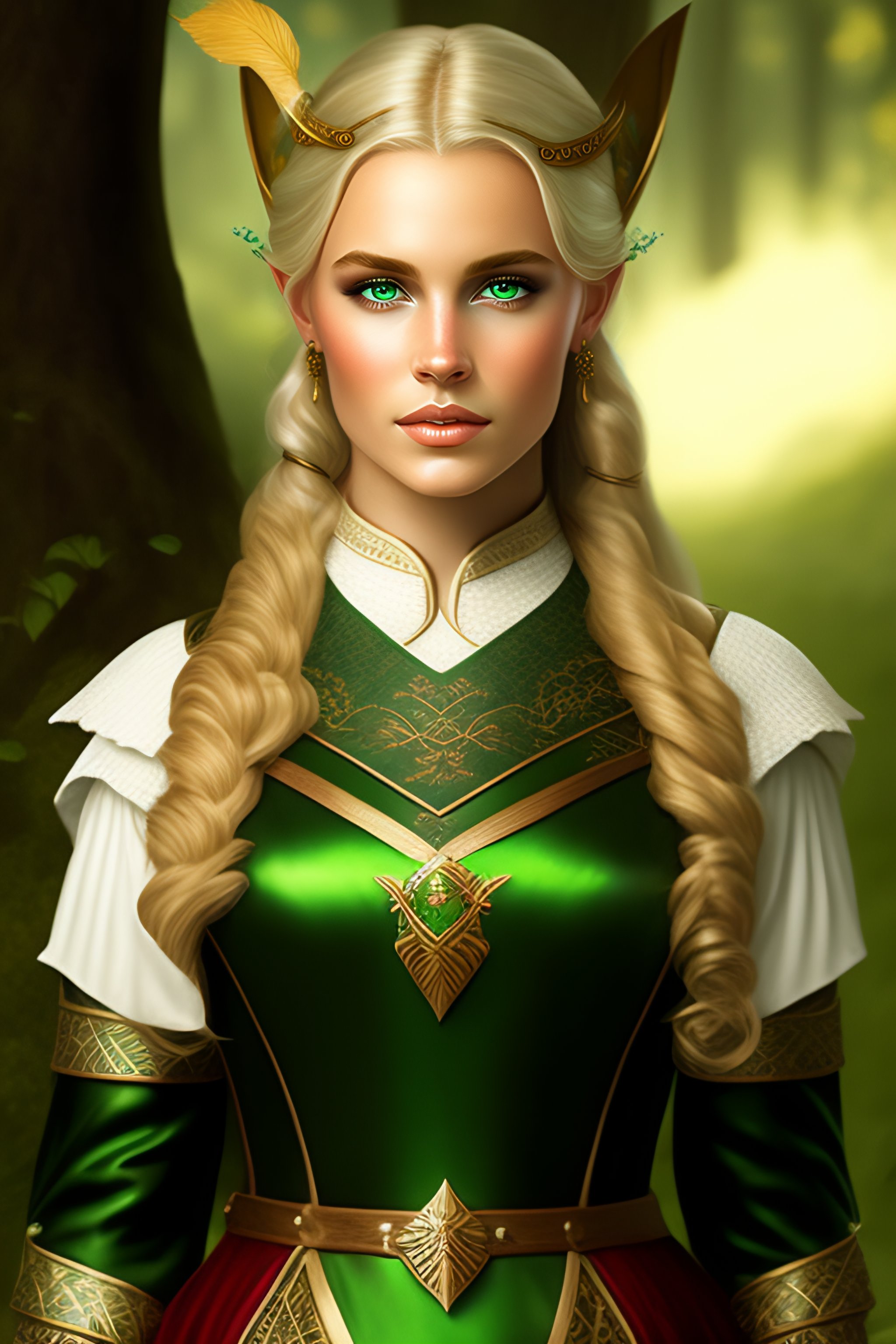 Lexica - Archer girl, tolkien elven, younger, victorian dress, fantasy ...