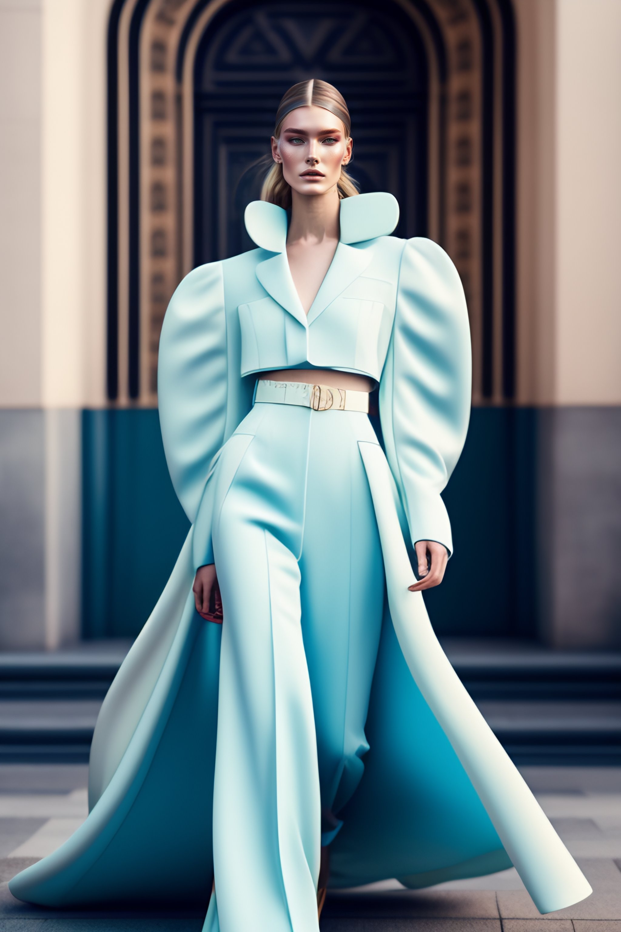 Lexica - Hyperrealistic Haute Couture Fashion Model wearing summer ...