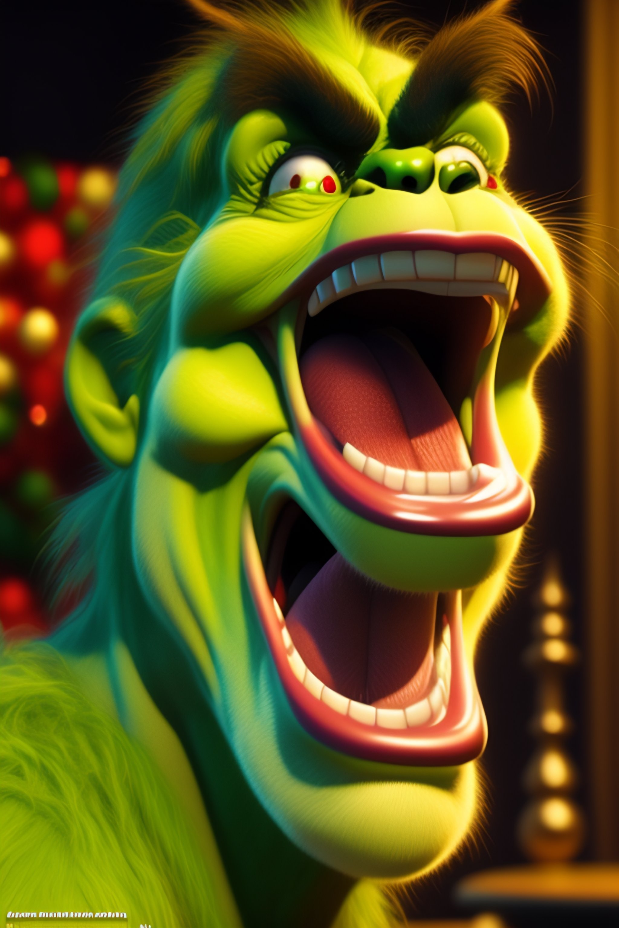 Lexica - Grinch laughing comic
