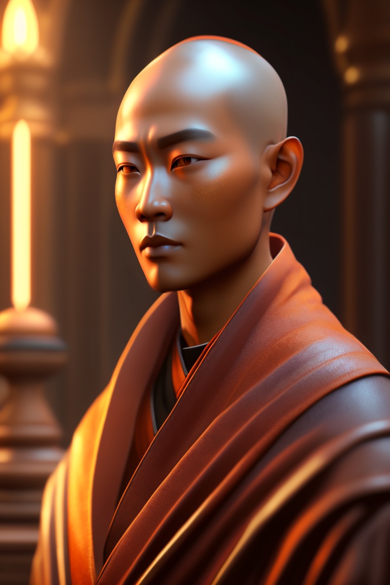 Lexica - Buddhist monk, iron eye, unreal engine, octane render, highly ...