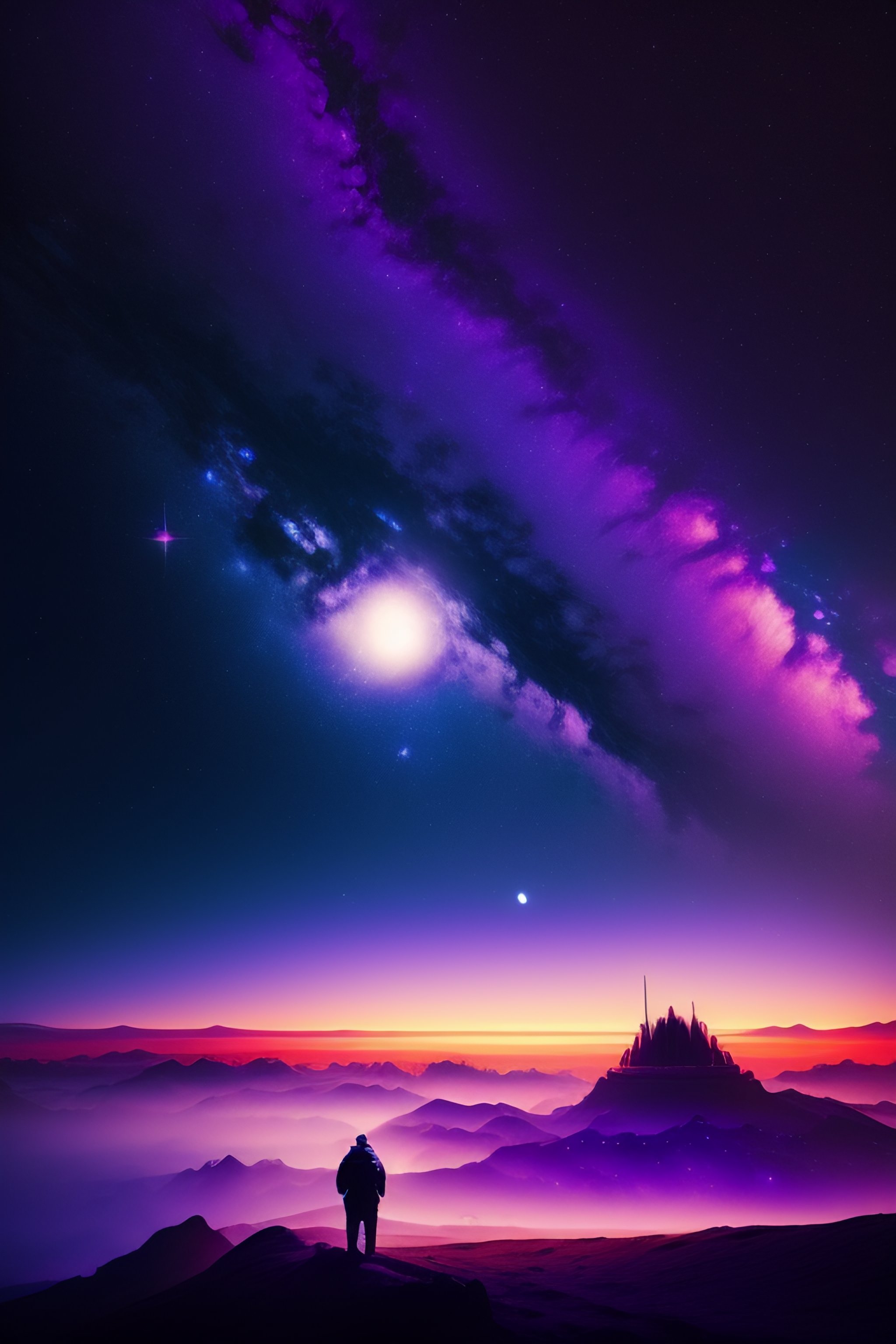 Lexica - A fantastic space scene, in a magnificent planet, detectives ...