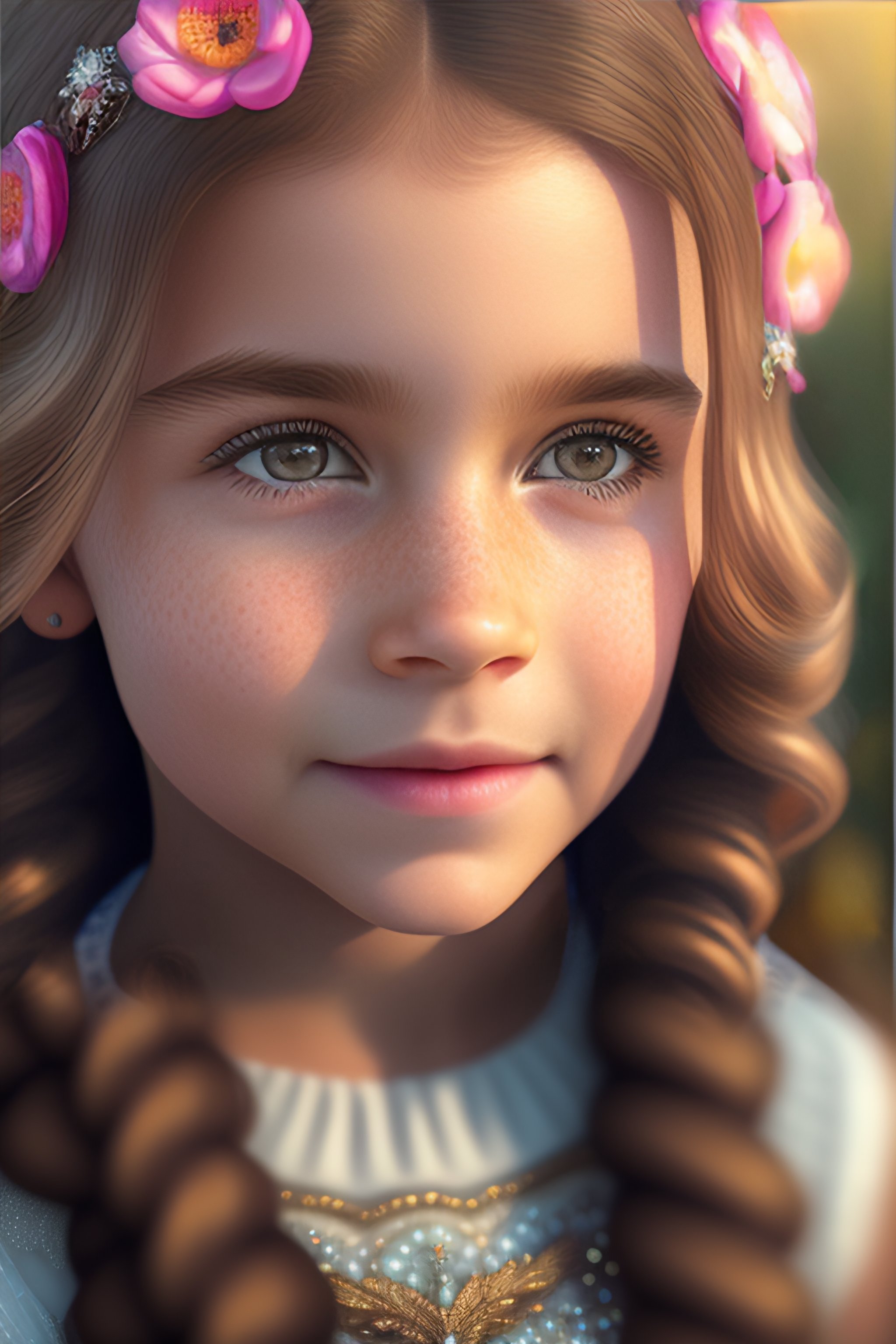 Lexica - Photo realistic closeup portrait of sweet little girl ...
