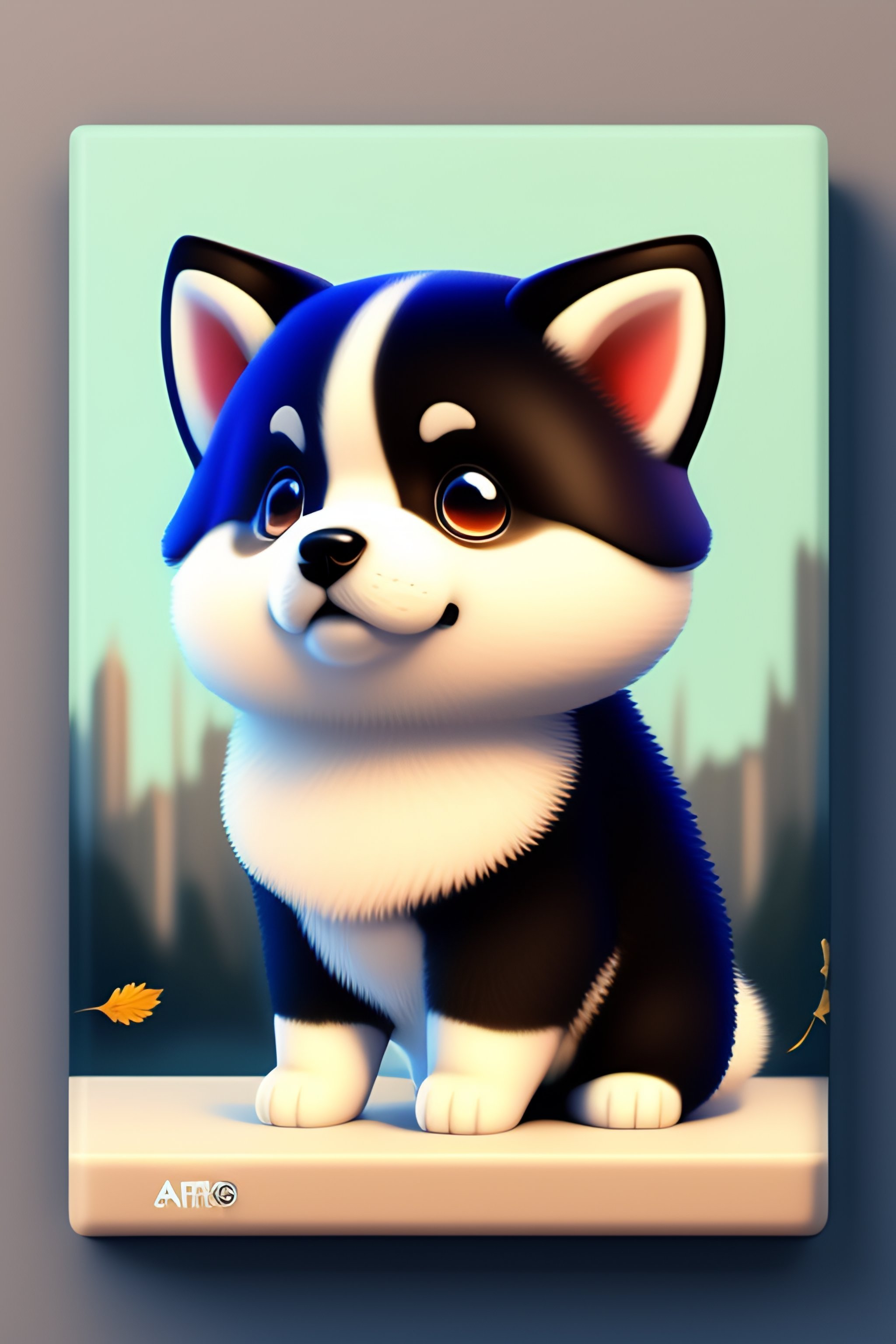 Lexica - CUTE AND ADORABLE CARTOON FLUFFY AKITA INU WITH CAP , FANTASY ...